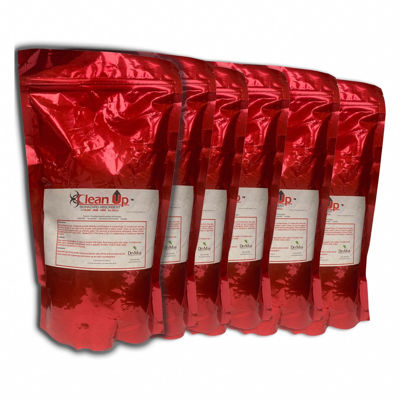 CLEAN UP, 28 oz Volume Absorbed per Pkg., 32 oz Wt, Granular Sorbent ...