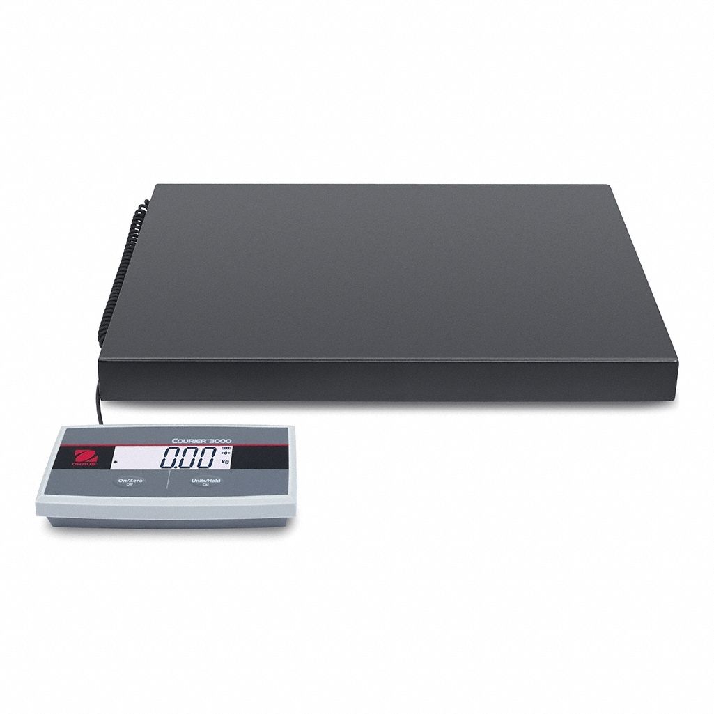 OHAUS, 400 lb Wt Capacity, 15 3/4 in Weighing Surface Dp, Bench Scale ...