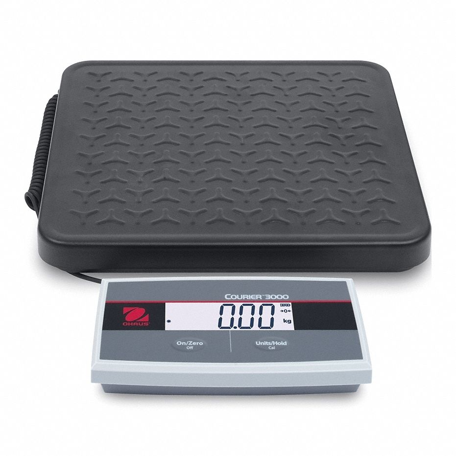 OHAUS, 400 lb Wt Capacity, 12 5/8 in Weighing Surface Dp, Bench Scale ...