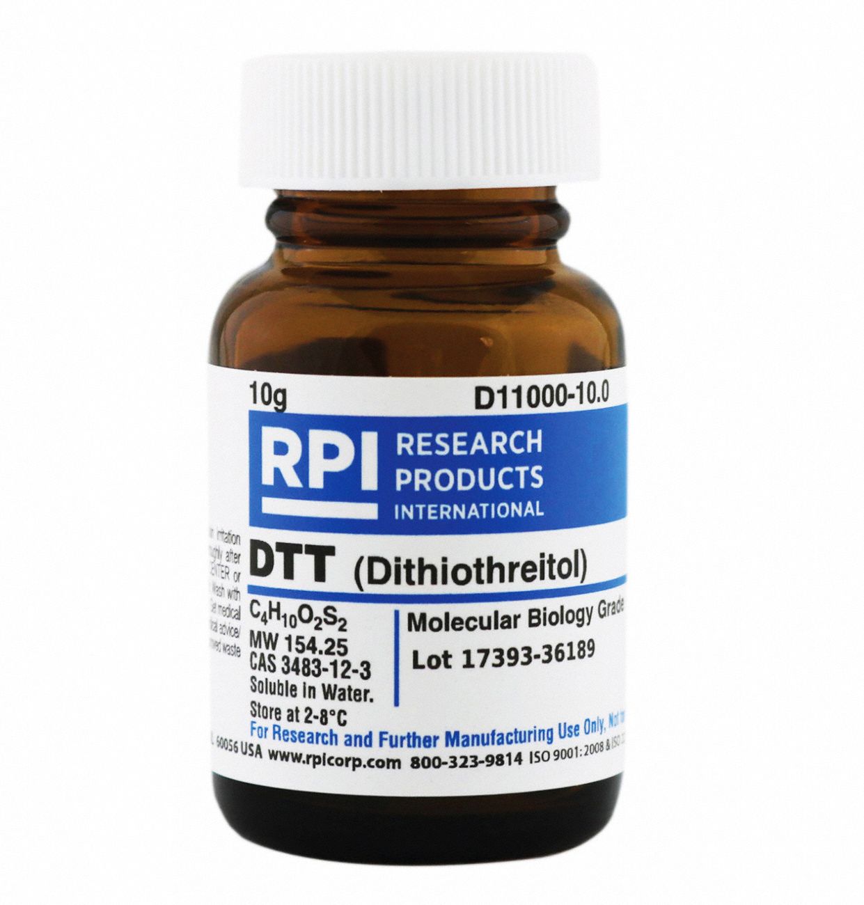 Lab, 10 g, DTT (DL-Dithiothreitol) - Clelands Reagent - 31FX81|D11000 ...