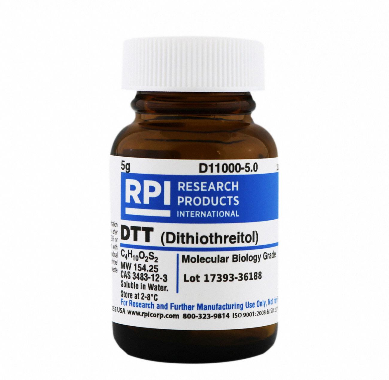 Lab, 5 g, DTT (DL-Dithiothreitol) - Clelands Reagent - 31FX84|D11000-5. ...