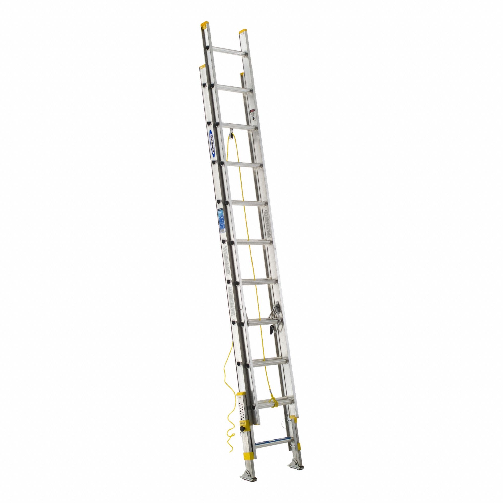 WERNER, 20 ft Ladder Size, Aluminum, Extension Ladder - 1FCF7|D1820-2EQ ...