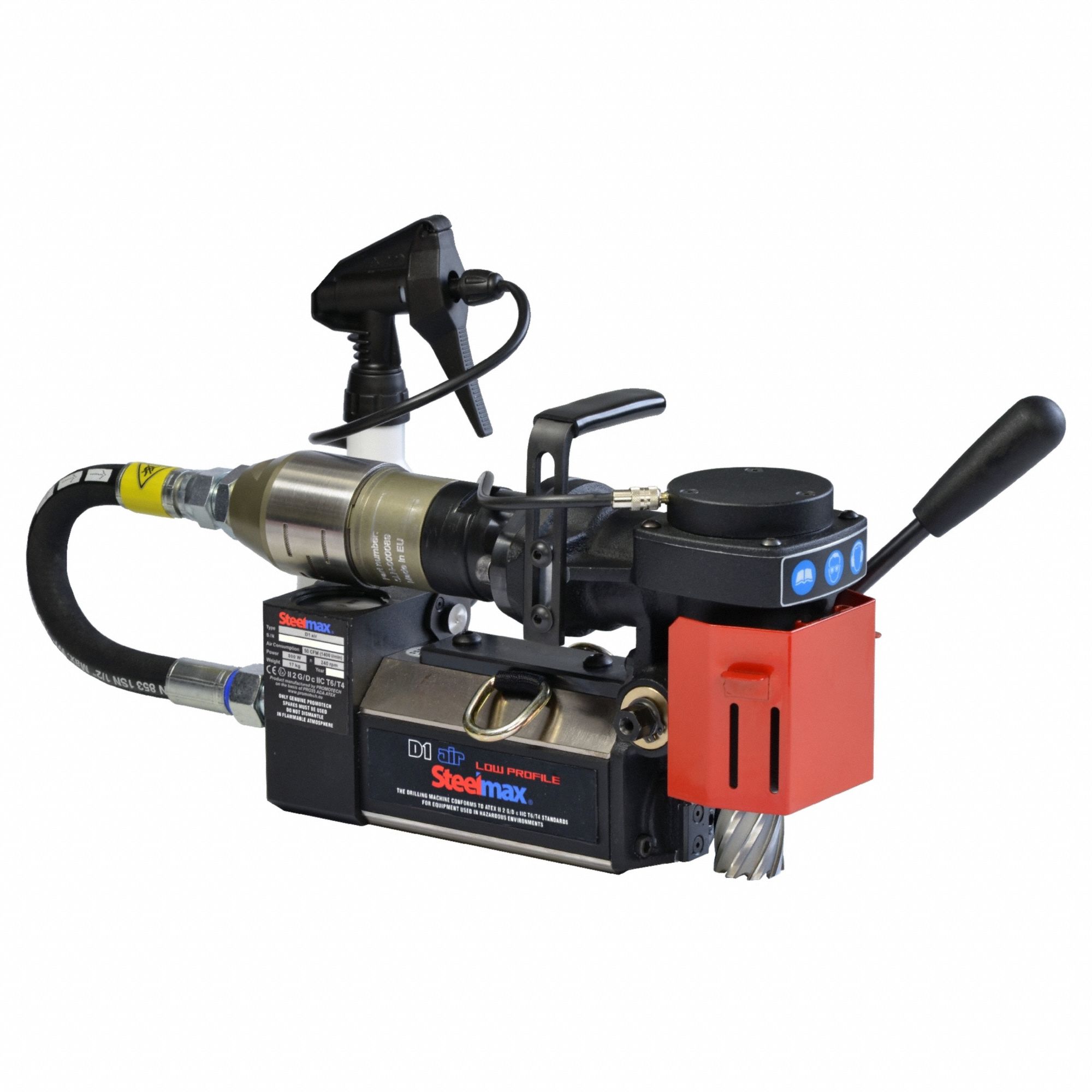 STEELMAX, Industrial Duty, 240 RPM Free Speed, Air Powered Magnetic ...