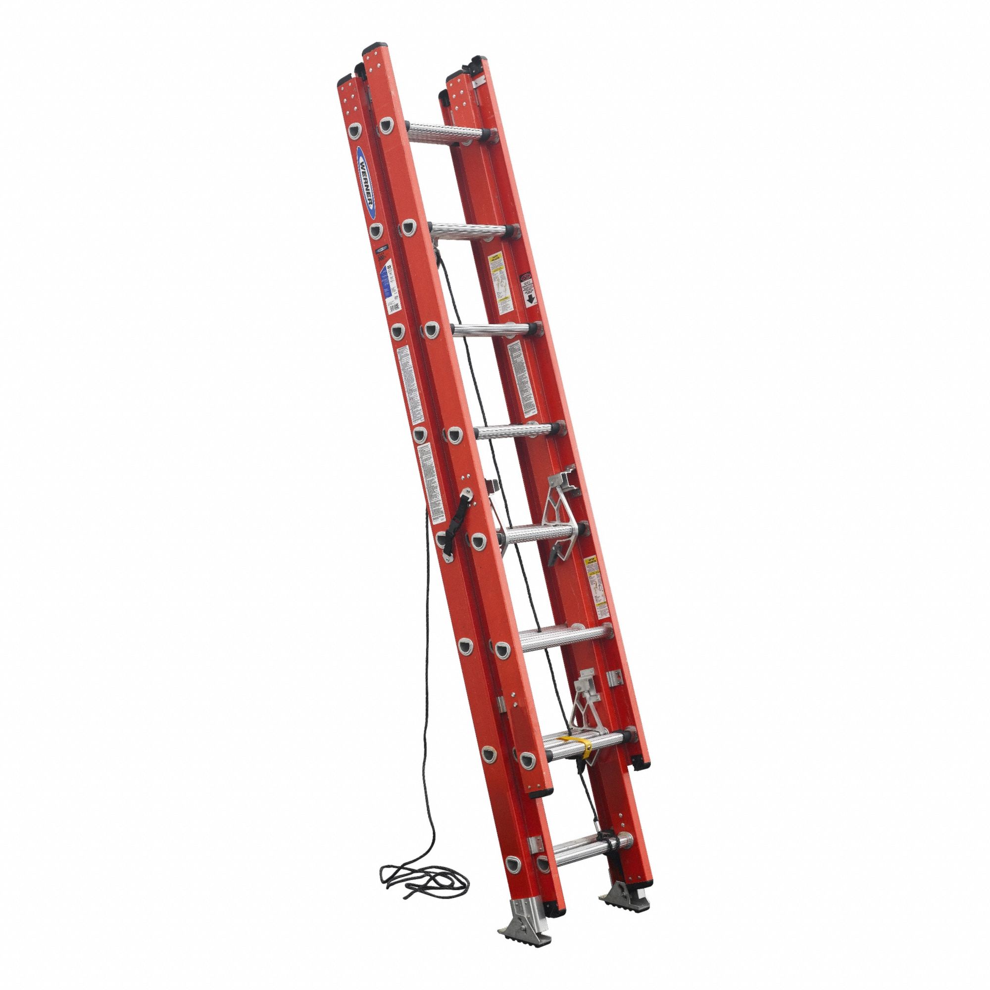 WERNER, 20 ft Ladder Size, Fiberglass, Extension Ladder - 22E978|D6220 ...