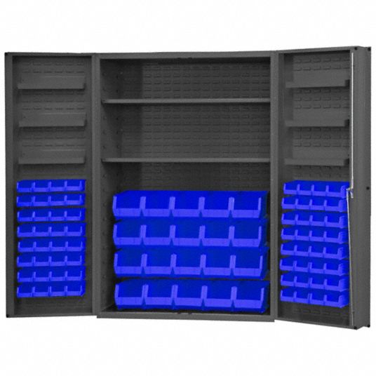 DURHAM MFG, 48 in x 24 in 72 in, 8 Shelves, Bin Cabinet - 36FC17|DC48 ...
