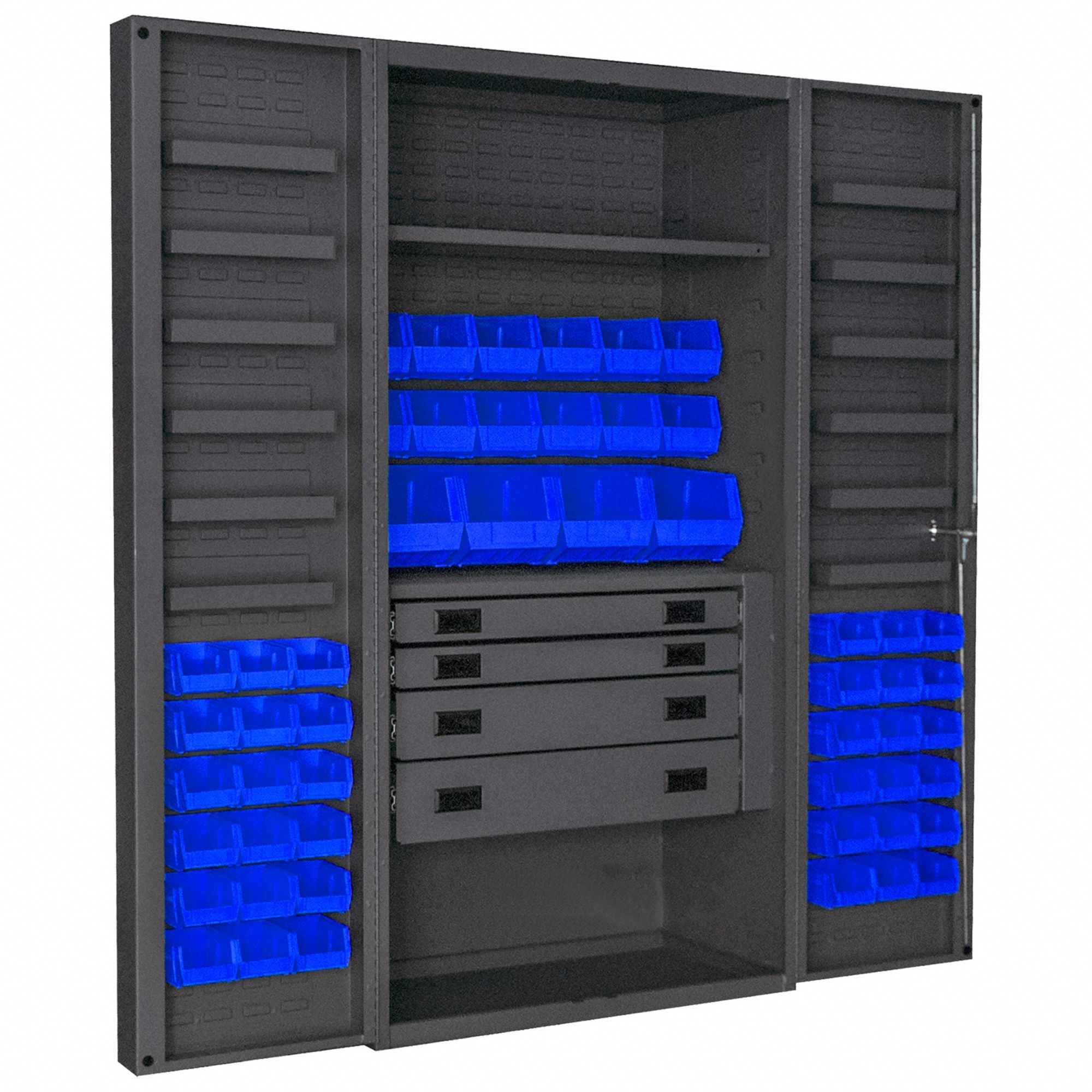 DURHAM MFG, 36 in x 24 in 72 in, 13 Shelves, Bin Cabinet - 36FC21 ...