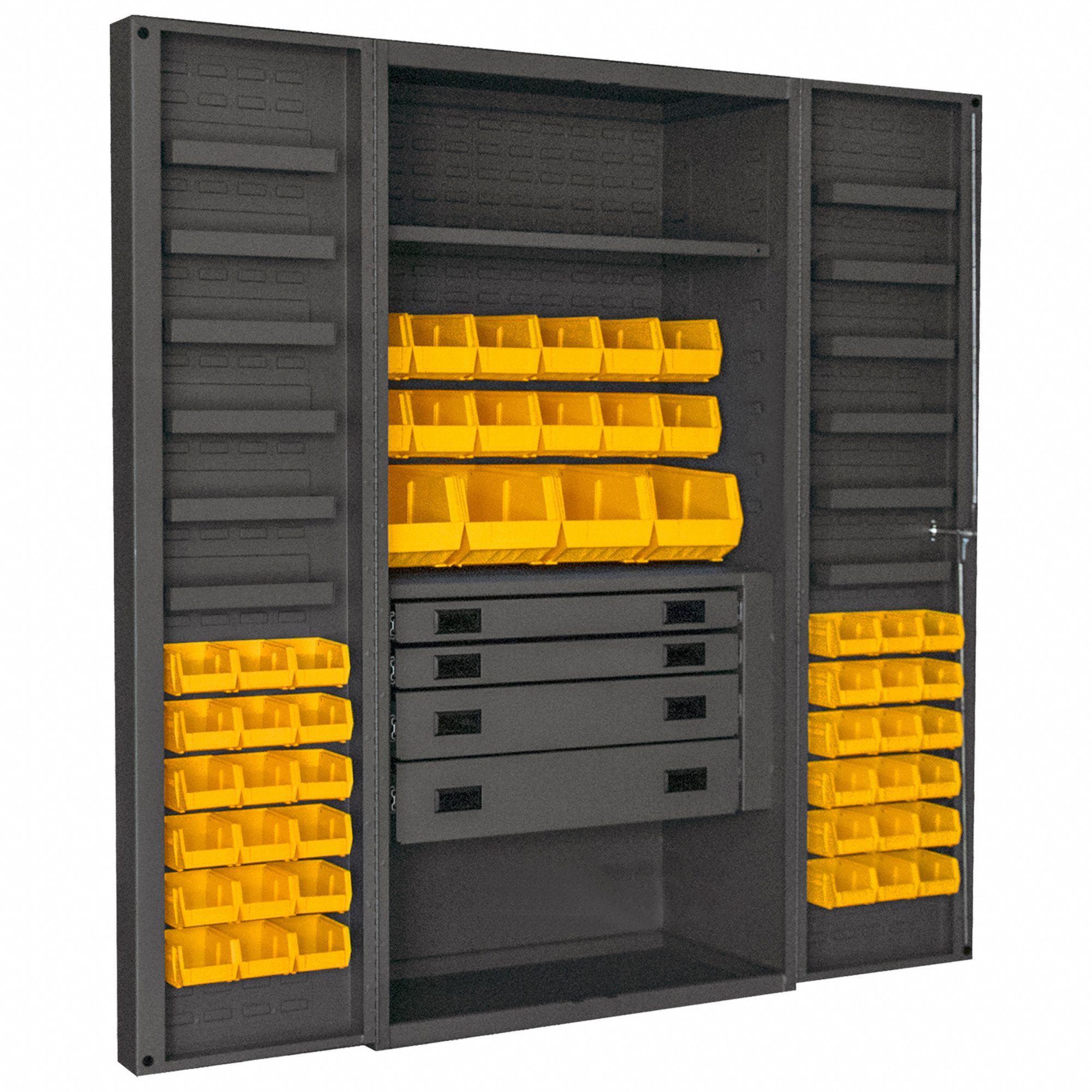 DURHAM MFG, 36 in x 24 in 72 in, 13 Shelves, Bin Cabinet - 1UBK2 ...