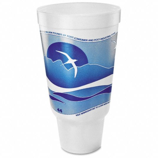 DART, 44 oz Capacity, Blue, Disposable Hot/Cold Cup - 799LR3|44AJ32H ...