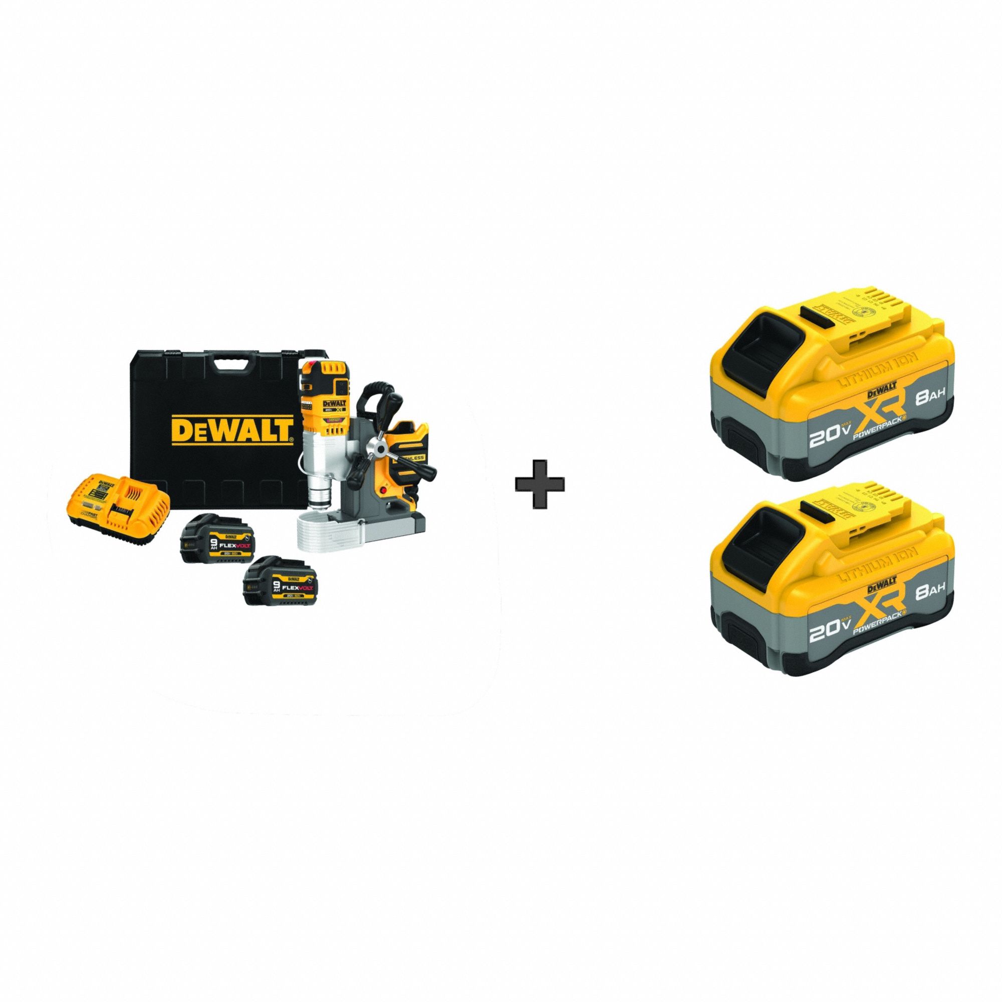 Magnetic Drill Kit - 436HJ1|DCD1624GX2/DCB2108-2 - Grainger