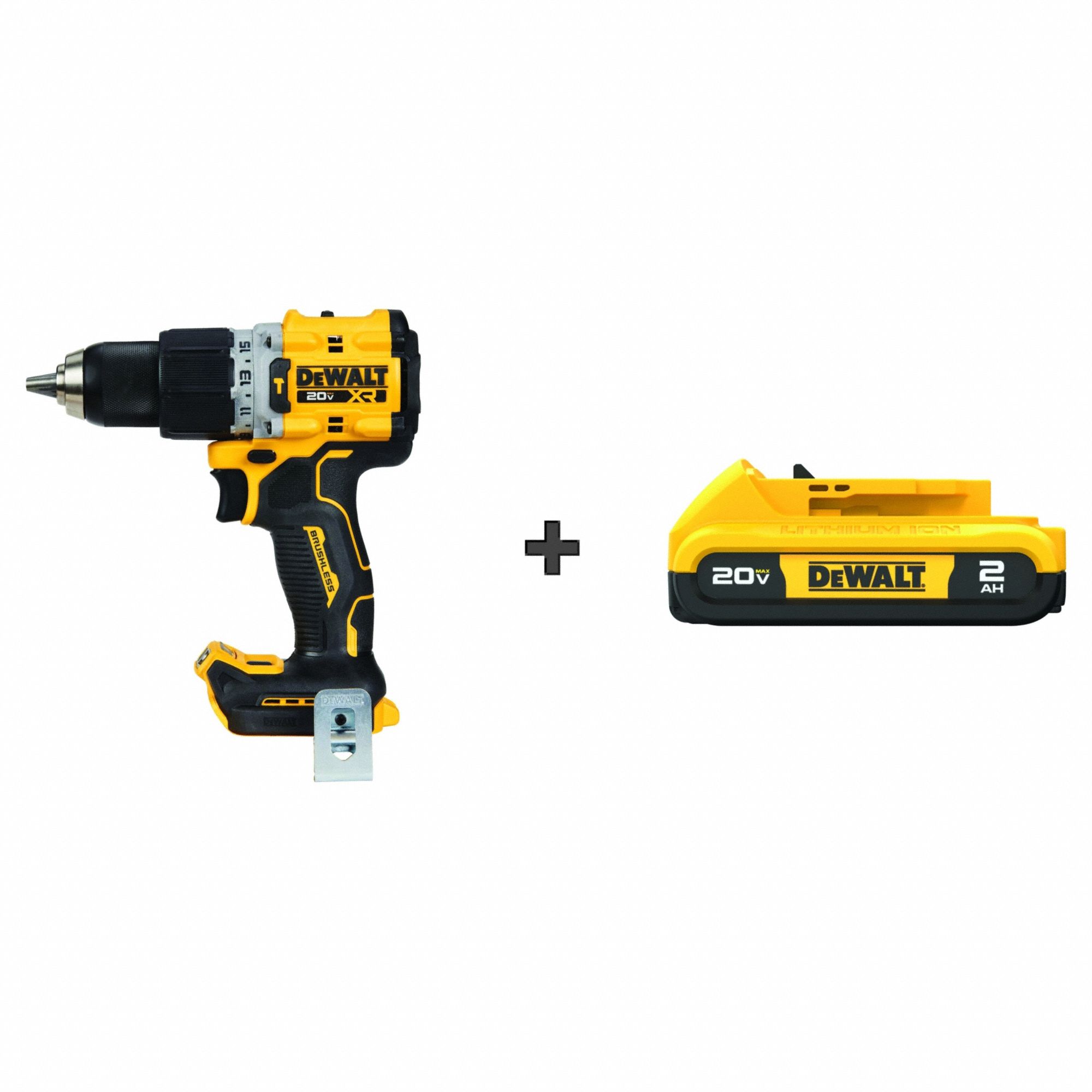 DEWALT, 20V, Compact, Cordless Hammer Drill - 389KF5|DCD805B/DCB203 ...