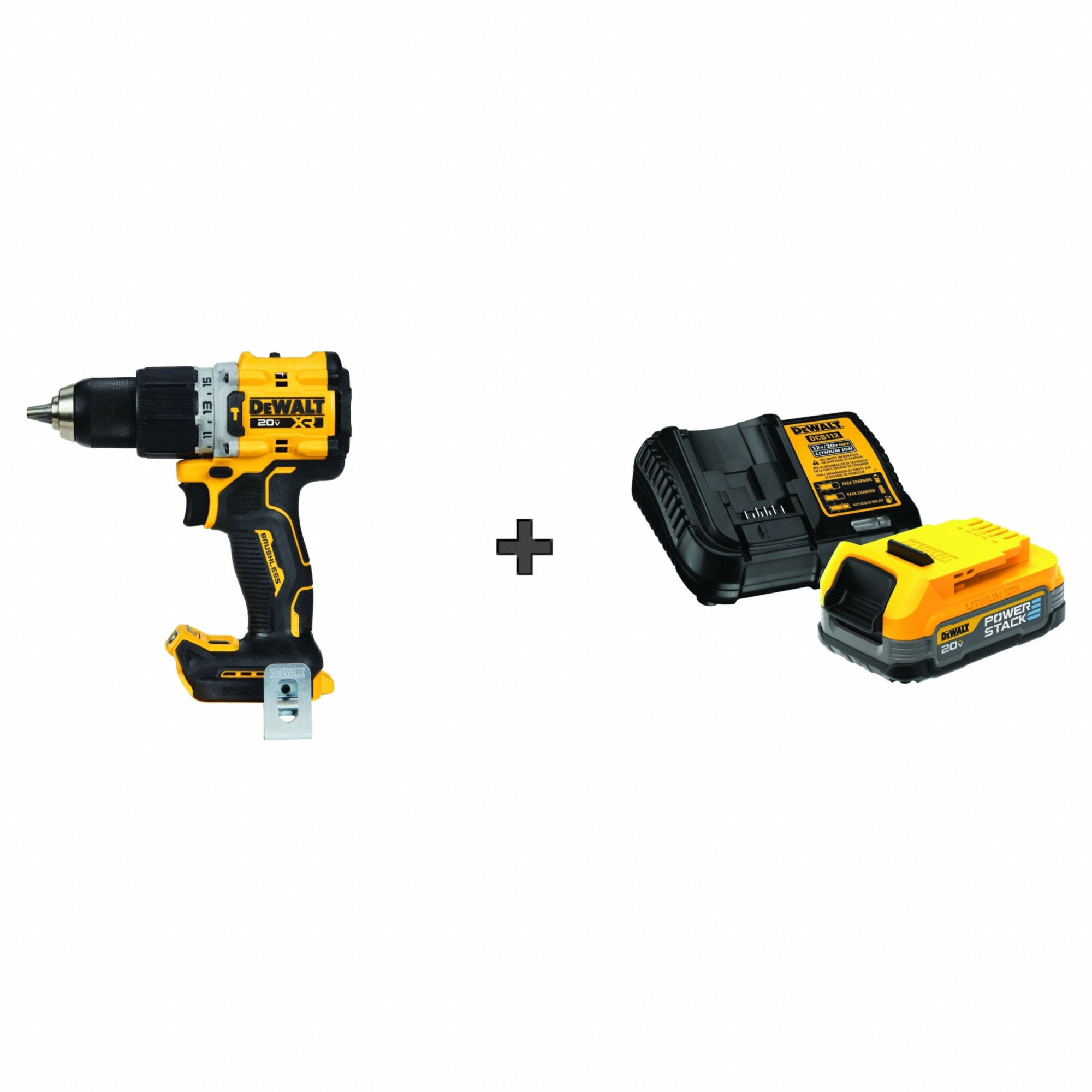 DEWALT, 20V, Compact, Cordless Hammer Drill - 387ZN1|DCD805B - Grainger