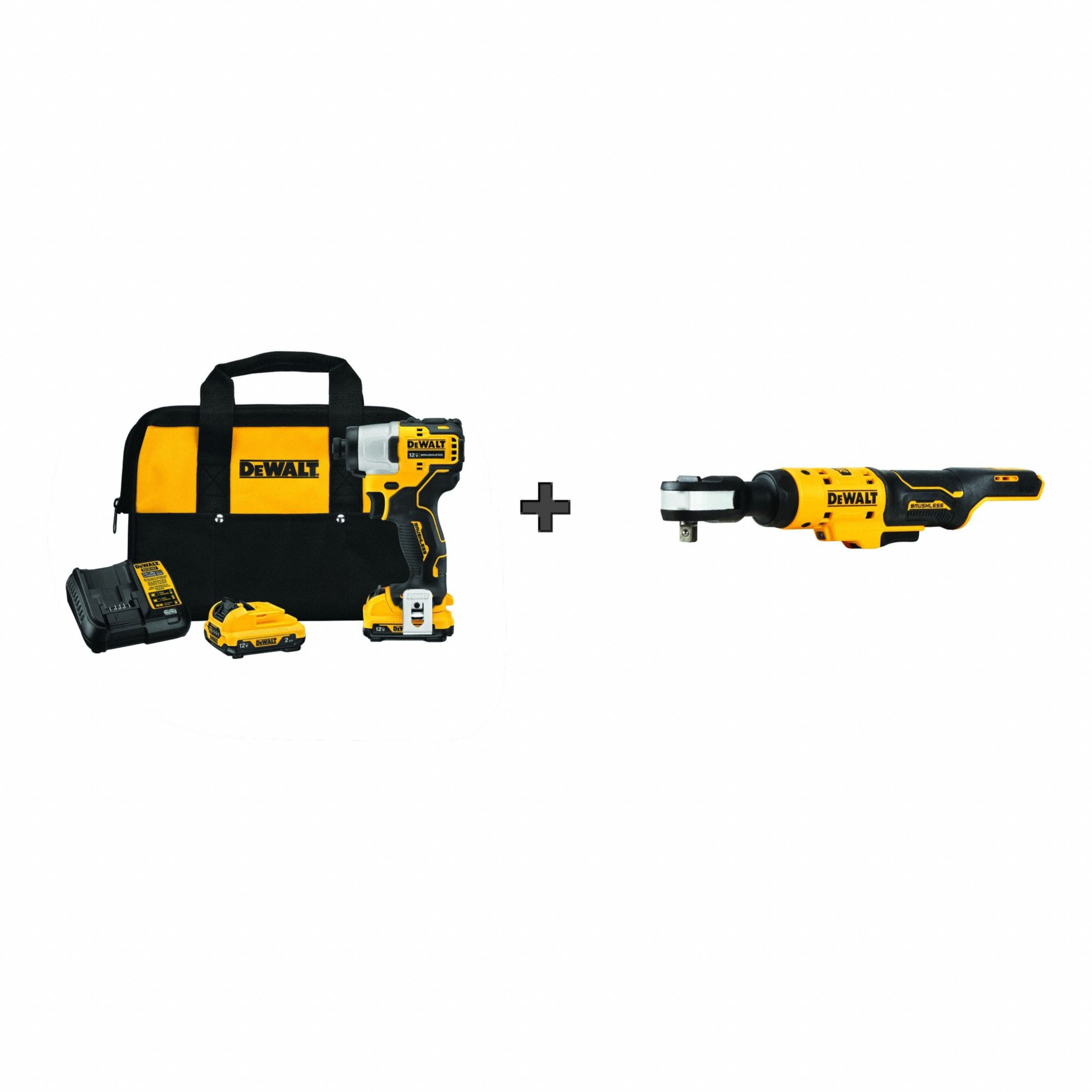 STANLEY BLACK & DECKER, 2 Tools, 12 V DC Volt, Impact Driver,Pistol ...