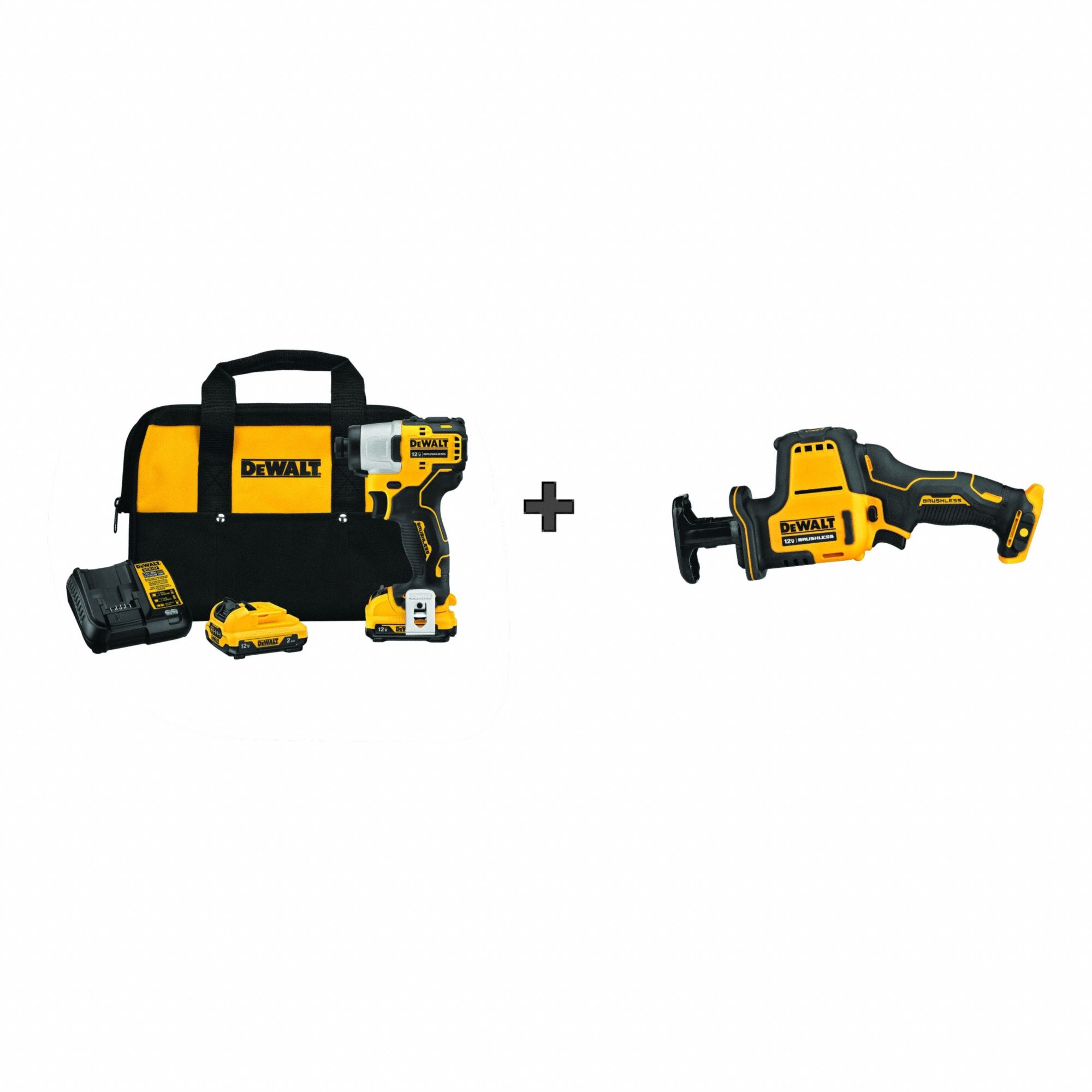 STANLEY BLACK & DECKER, 2 Tools, 12 V DC Volt, Impact Driver,Pistol ...