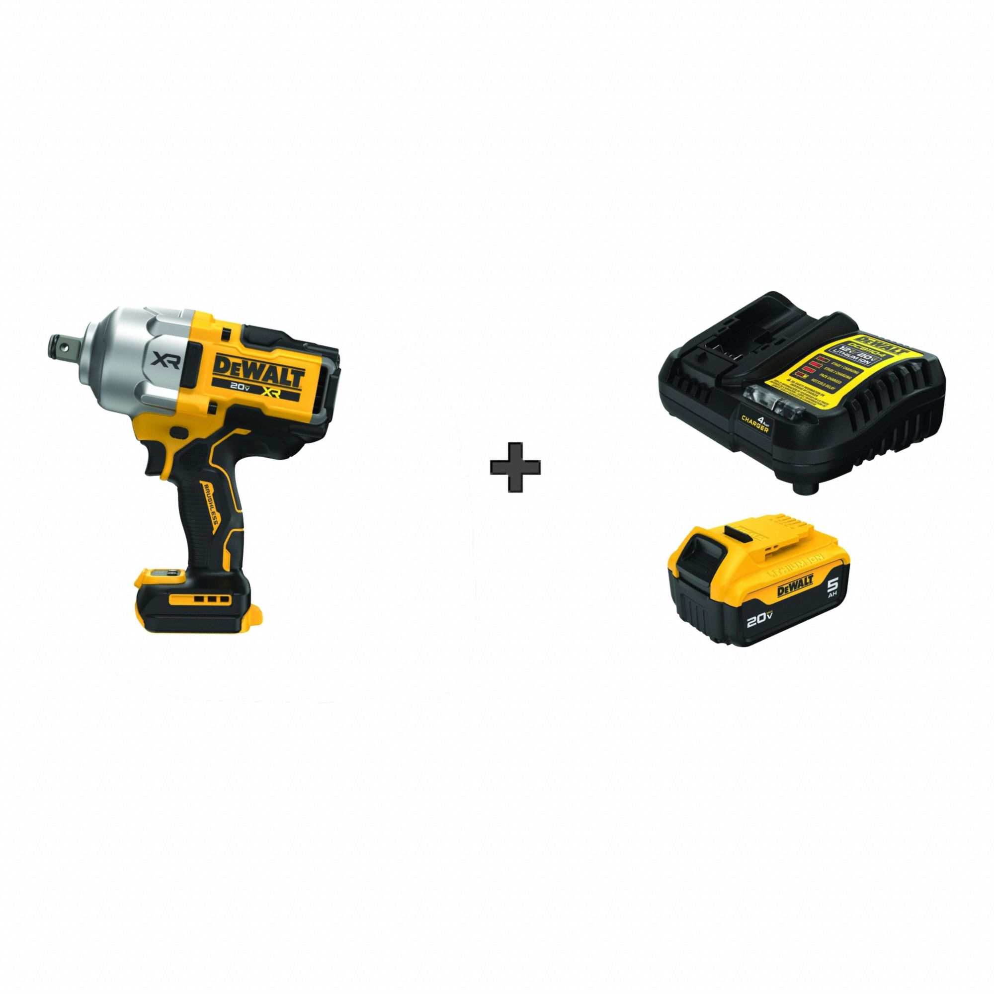 DEWALT, 3/4 in Drive Size, 1,420 ft-lb Fastening Torque, Impact Wrench ...