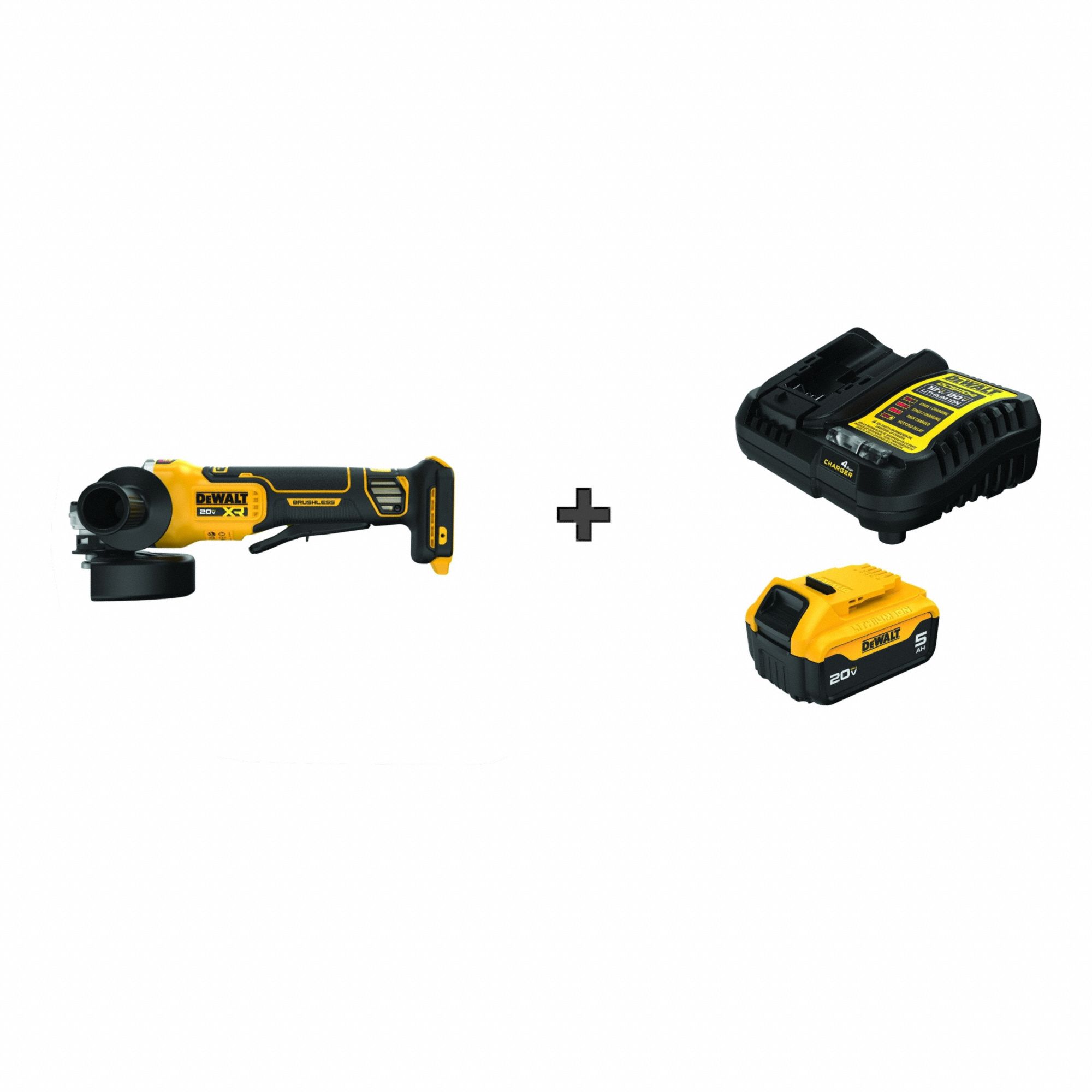 Angle Grinder Kit - 436GR5|DCG410B/DCB205C - Grainger
