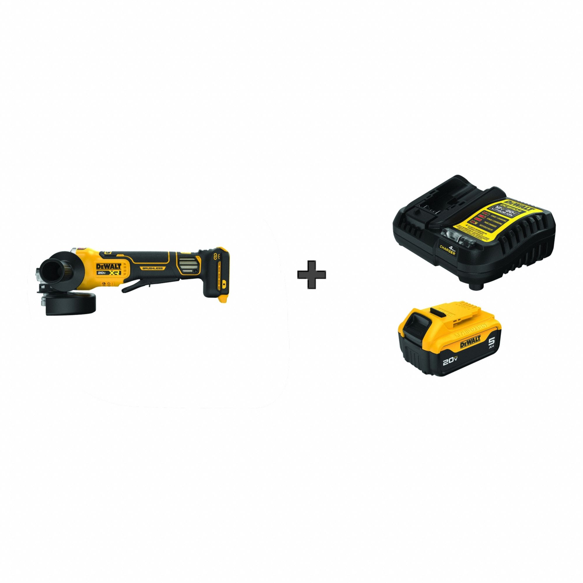 Angle Grinder Kit - 436GT1|DCG410VSB/DCB205C - Grainger