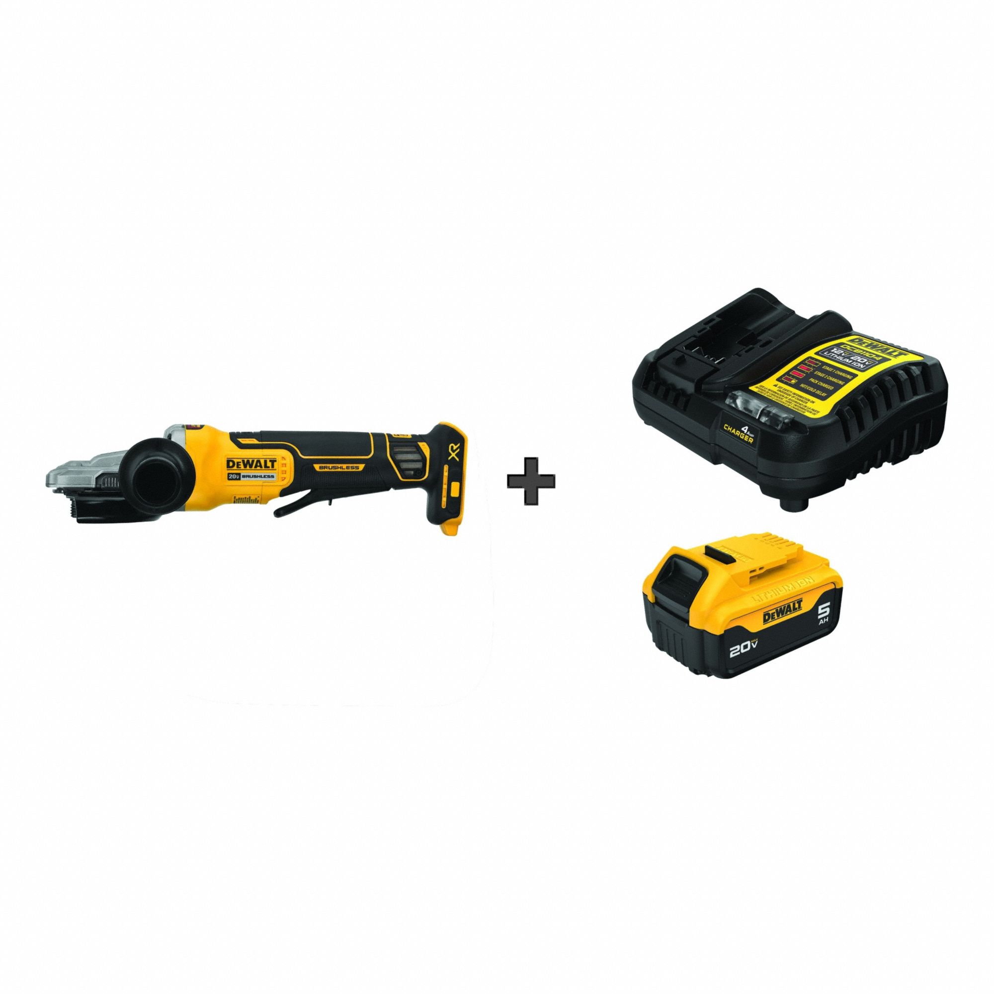 Grinder Kit,20.0V,Size 5,5.0Ah - Grainger