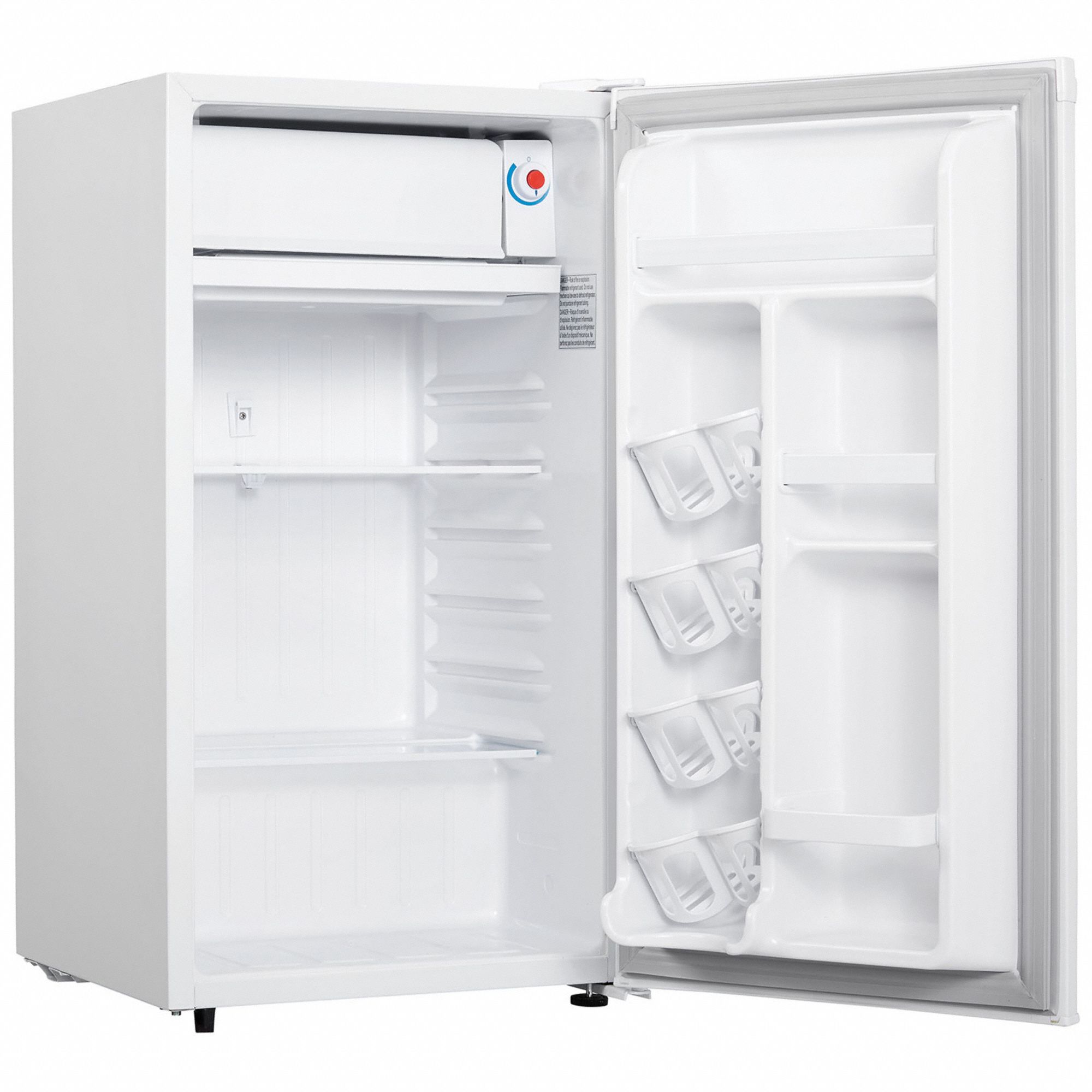 DANBY Mini Refrigerator with Freezer Section: White, 3.2 cu ft Total ...