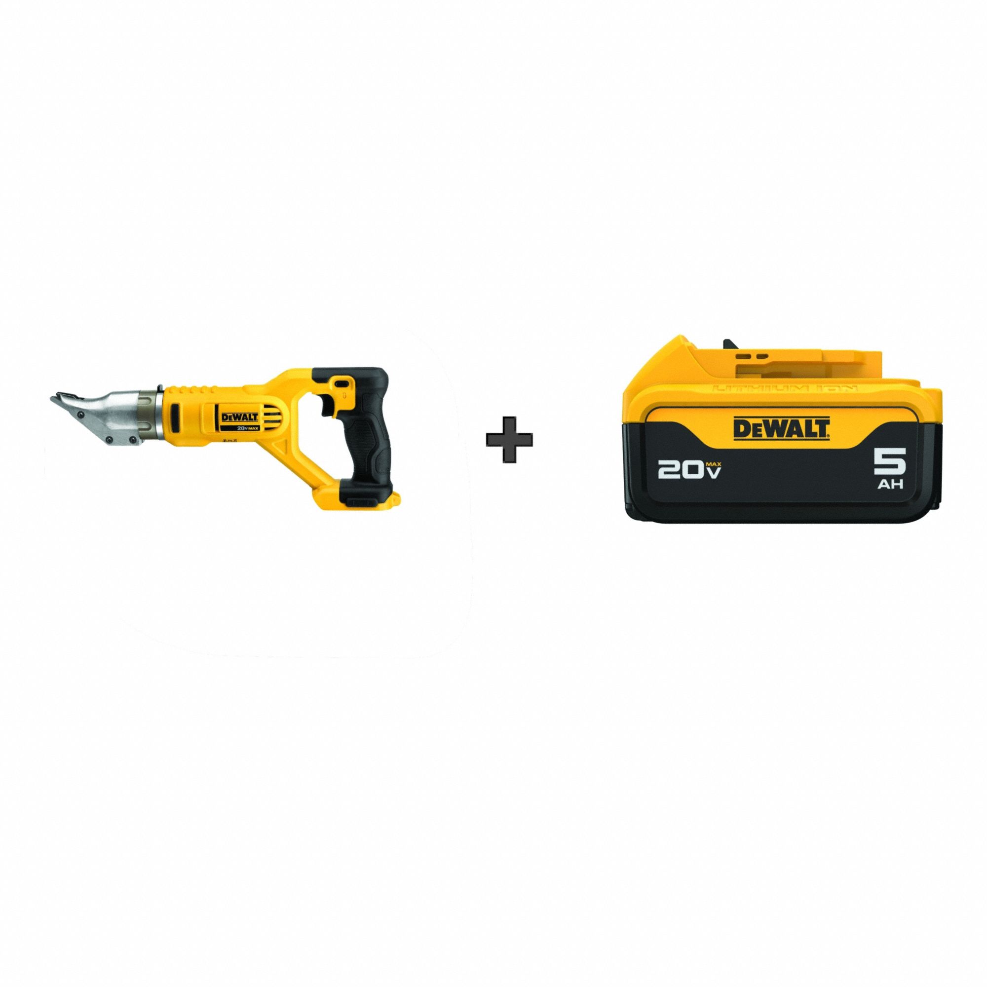 DEWALT, Sheet Metal, 20V DC, Shear Kit - 443PV0|DCS491B/DCB205 - Grainger