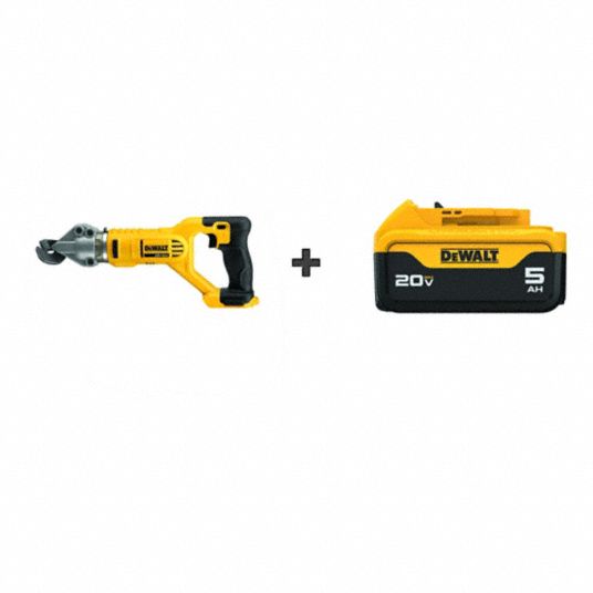 DEWALT, Mild Steel, 20V DC, Shear Kit - 443PT6|DCS496B/DCB205 - Grainger