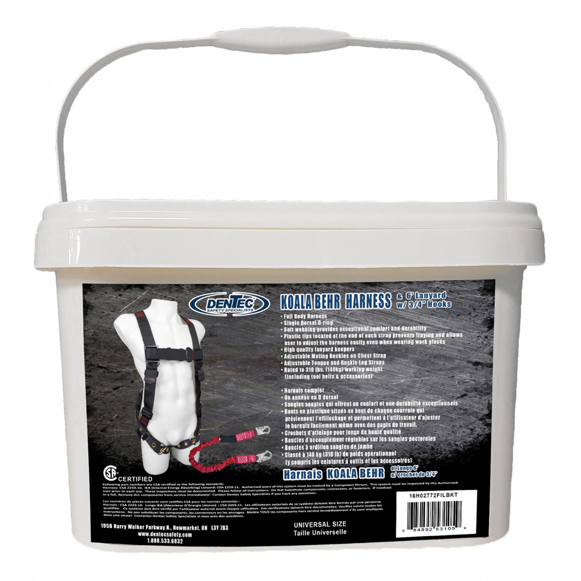 KOALA BEHR FULL BODY HARNESS,STEEL,352 LB,BLACK - Safety Harnesses ...