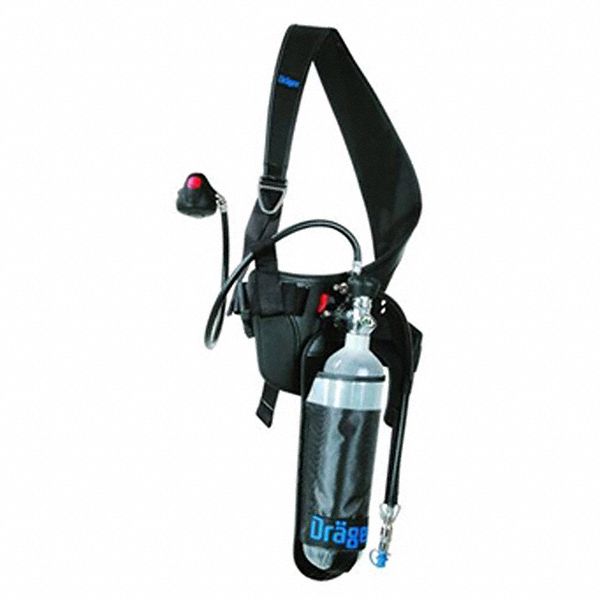 DRAEGER SCBA, 5-MIN, BRASS/AL, 2216 PSI, QUICK-DISCONNECT PLUG, FOR 300 ...