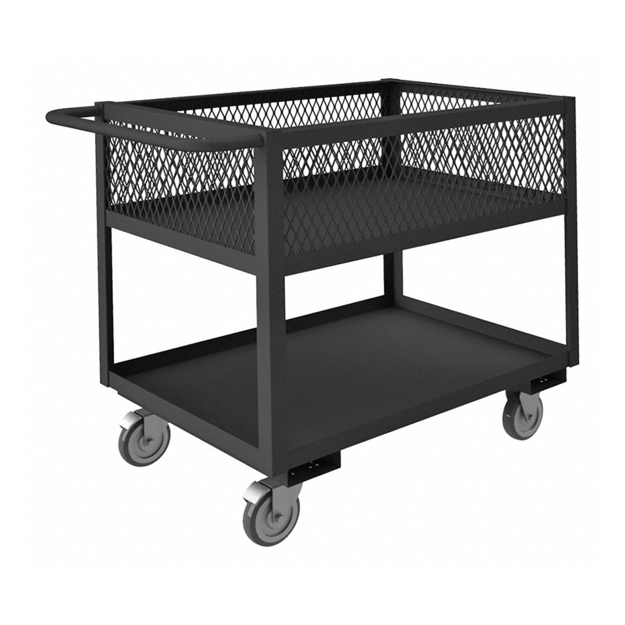 DURHAM MFG UTILITY CART WITH FLUSH METAL SHELVES - Metal Shelf and ...