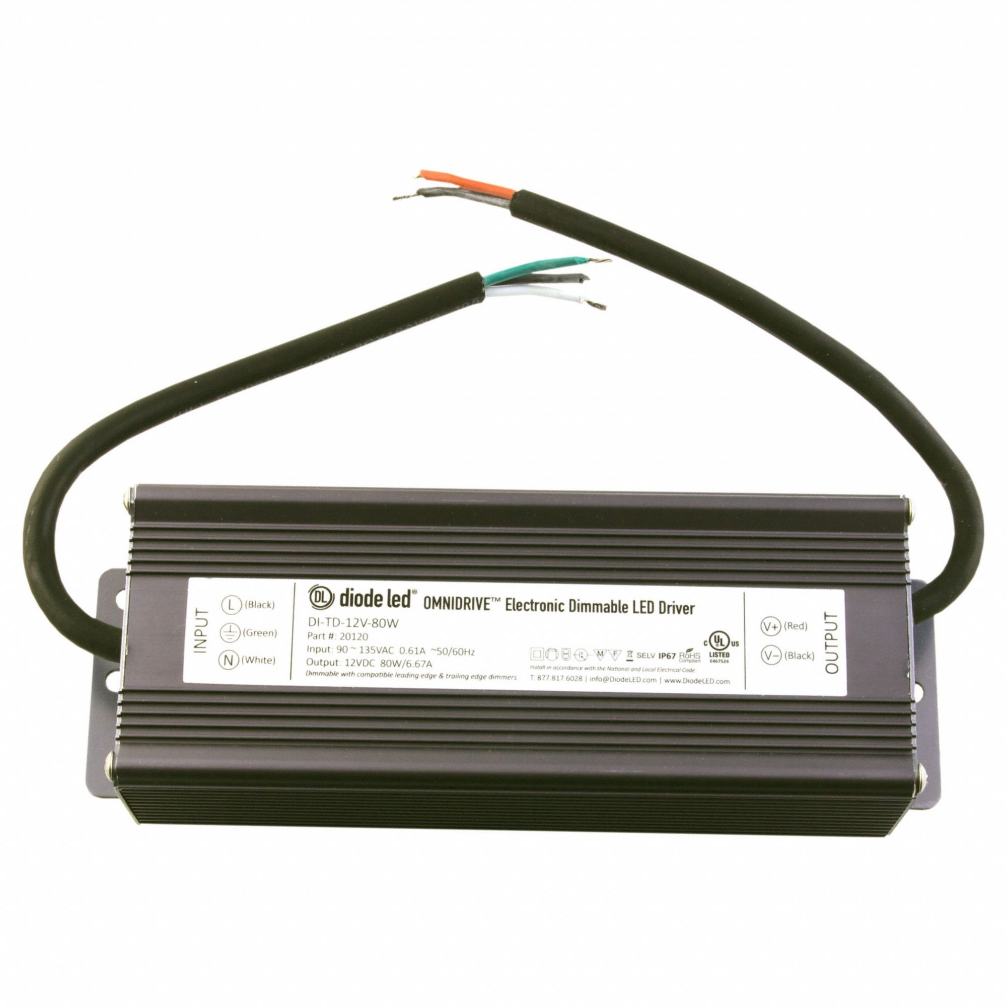 Dry Location Rated, 120 V AC Input Volt, LED Driver - 820EE9|DI-TD-24V ...