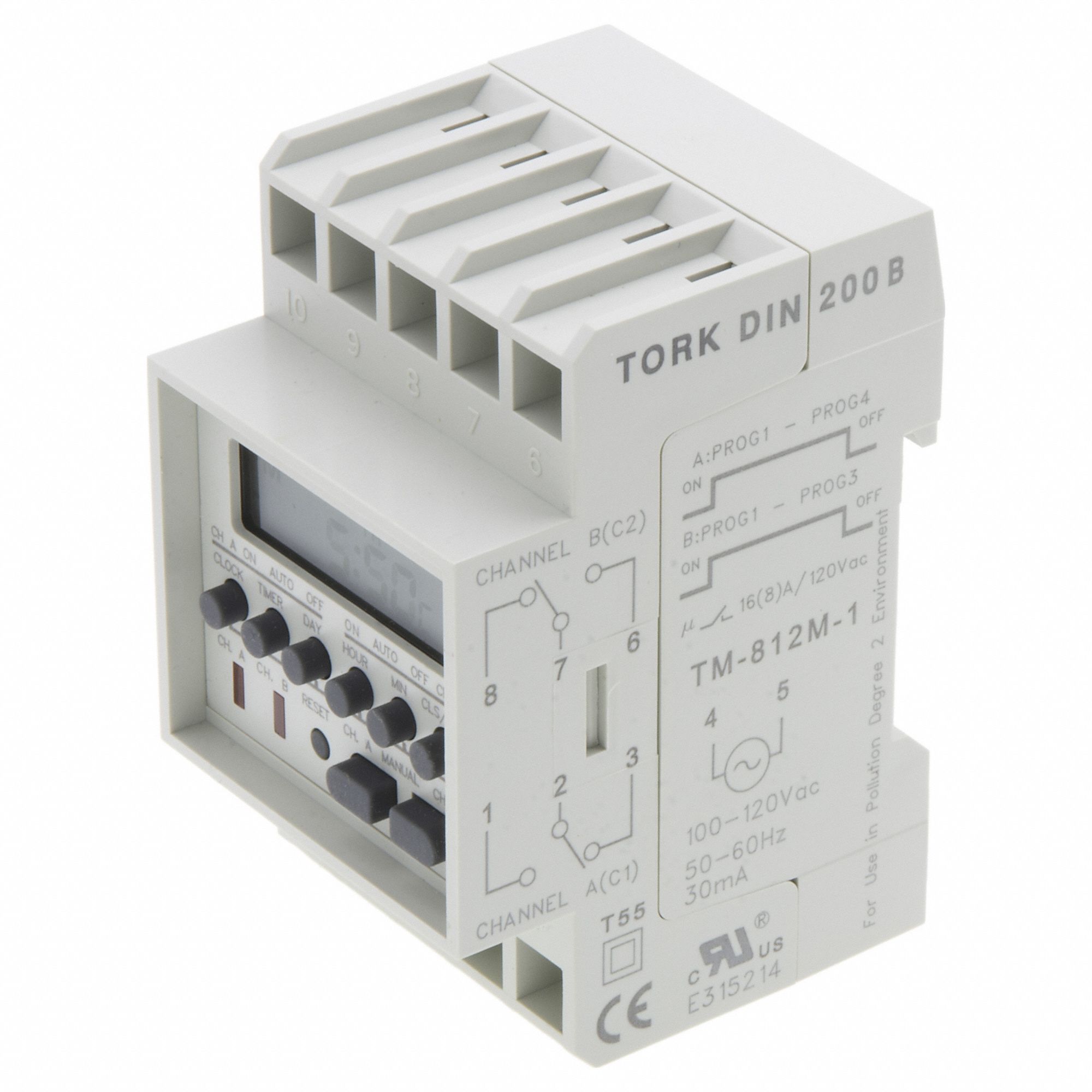 TORK, 7 day, SPDT, Electronic Timer - 52ZC58|DIN200B - Grainger