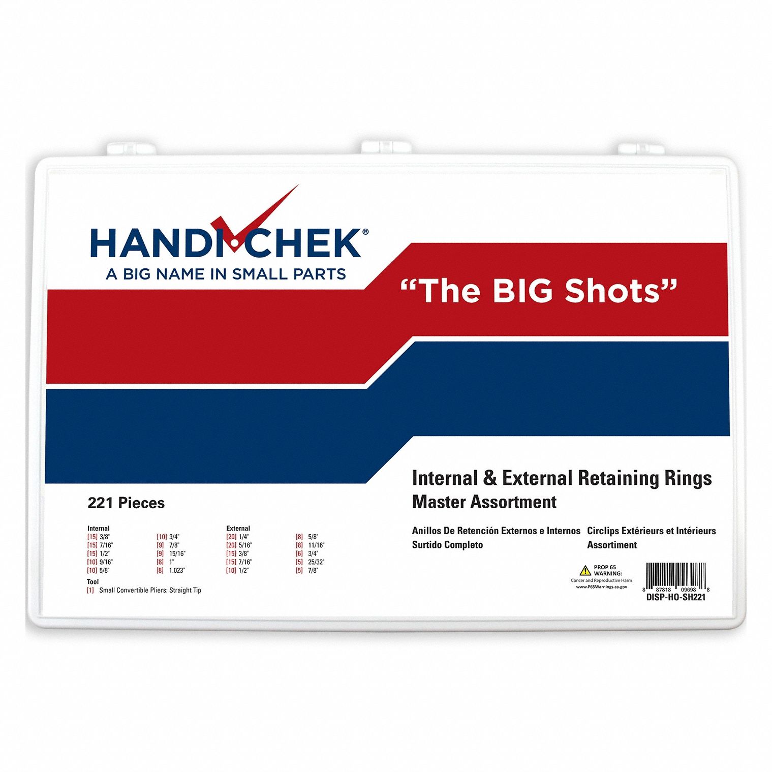 Inch, Spring Steel, Ret Ring Ext/Int Assortment - 811AF1|DISP-HO-SH221 ...