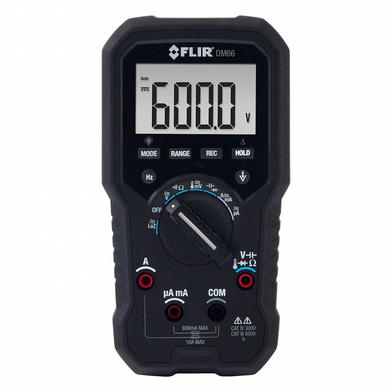 FLIR, CAT III 600V/CAT IV 300V, TRMS, Digital Multimeter - 817M72|DM66 ...