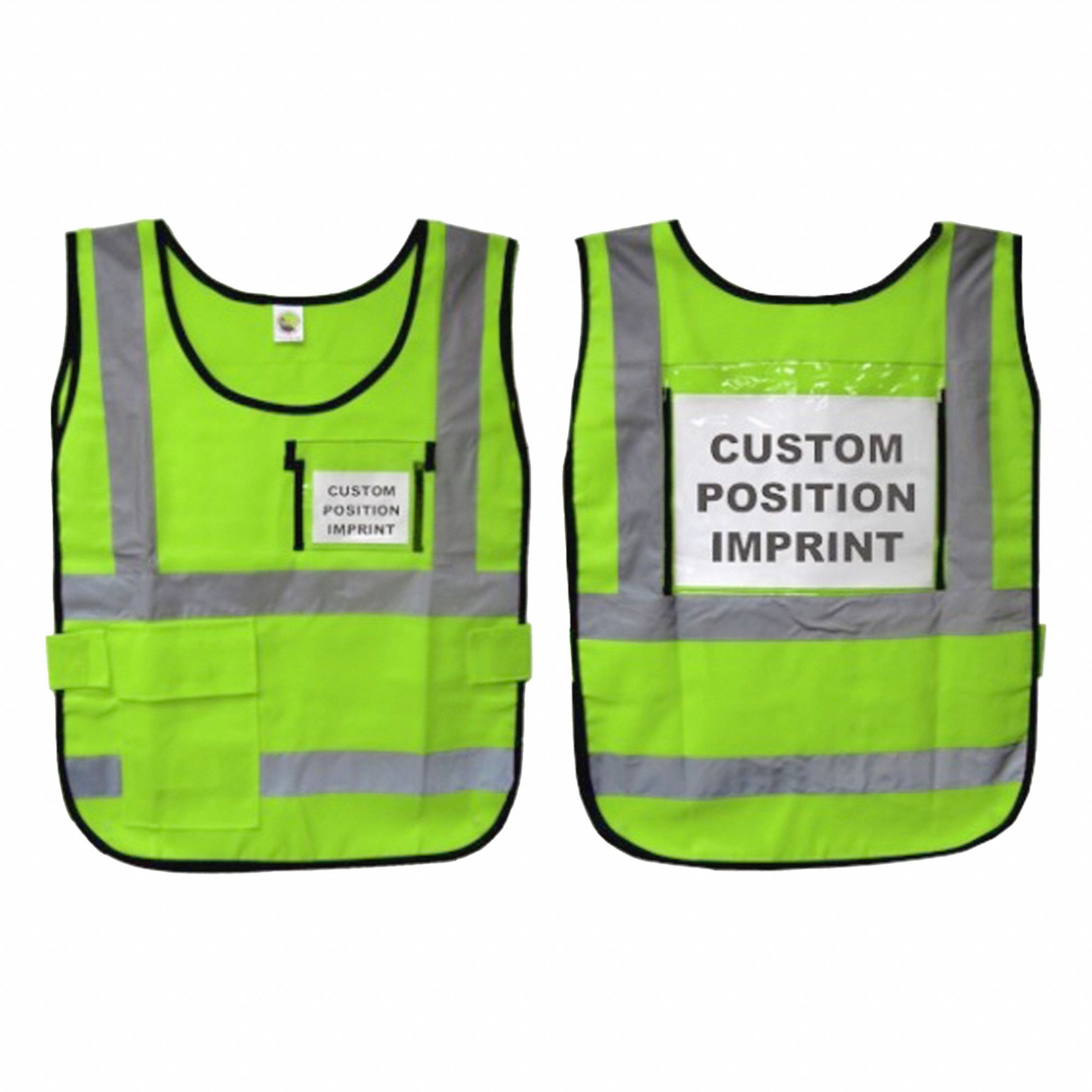DISASTER MANAGEMENT SYSTEMS, Safety Vest ANSI Class Class 1, Lime Green ...
