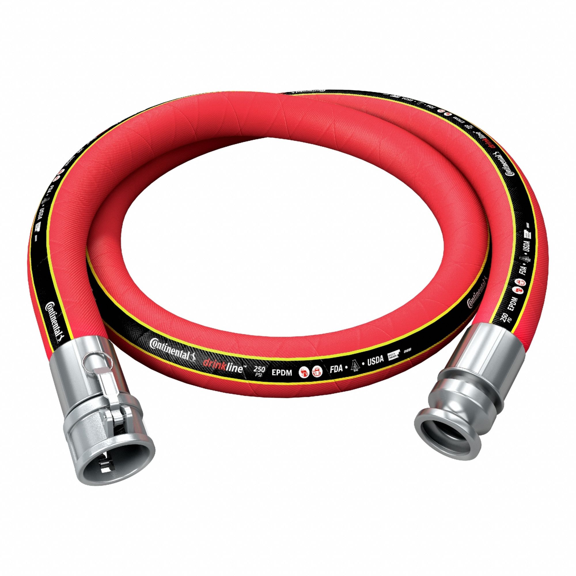 CONTINENTAL, 2 in Hose Inside Dia., 250 psi, Food Grade Discharge Hose ...