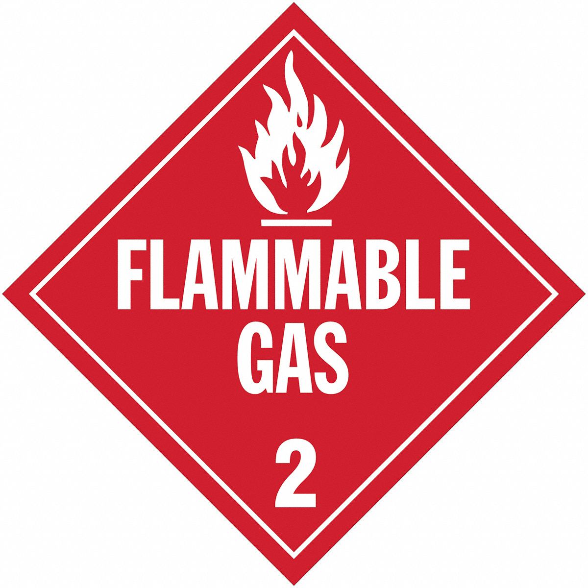 STRANCO INC, Flammable Gas, 10 3/4 in x 10 3/4 in, DOT Container ...