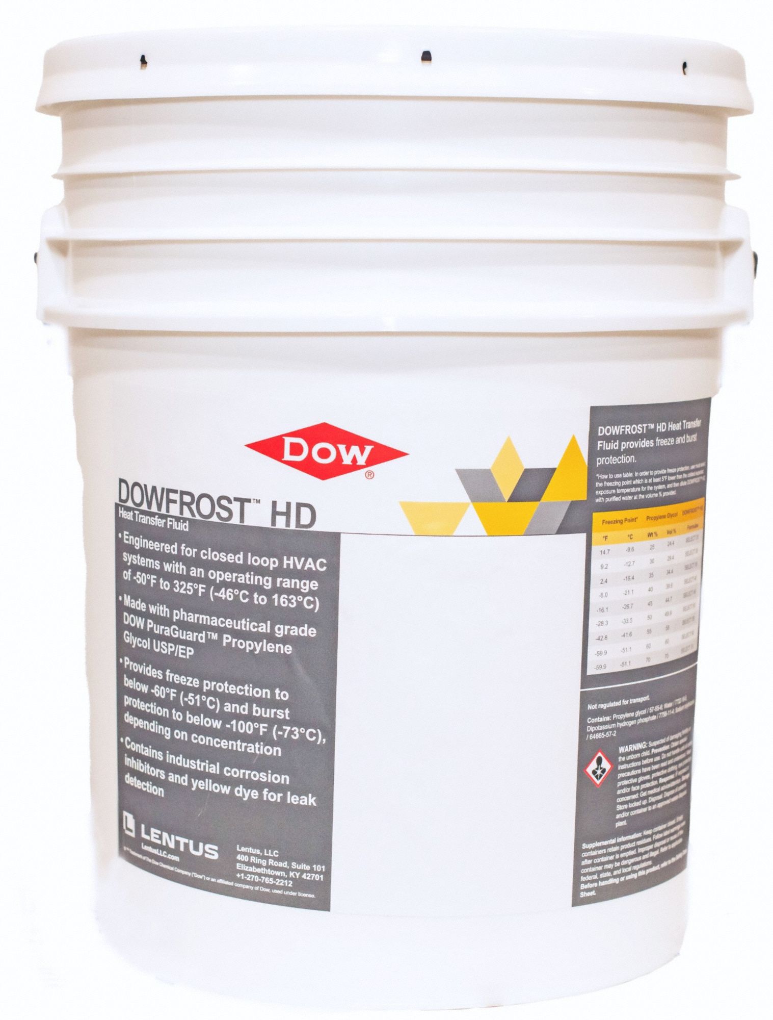 DOW FROST, DOWFROST™ HD, 70% Concentration, Freeze Protectant - 810A15|9992157 - Grainger