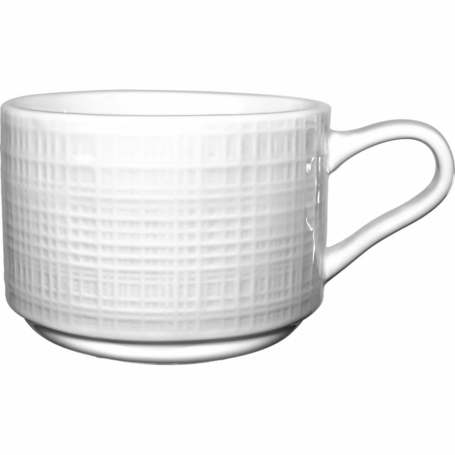 ITI, 8 fl oz Capacity, Porcelain, Porcelain BW Stacking Cup,8oz,PK36 ...
