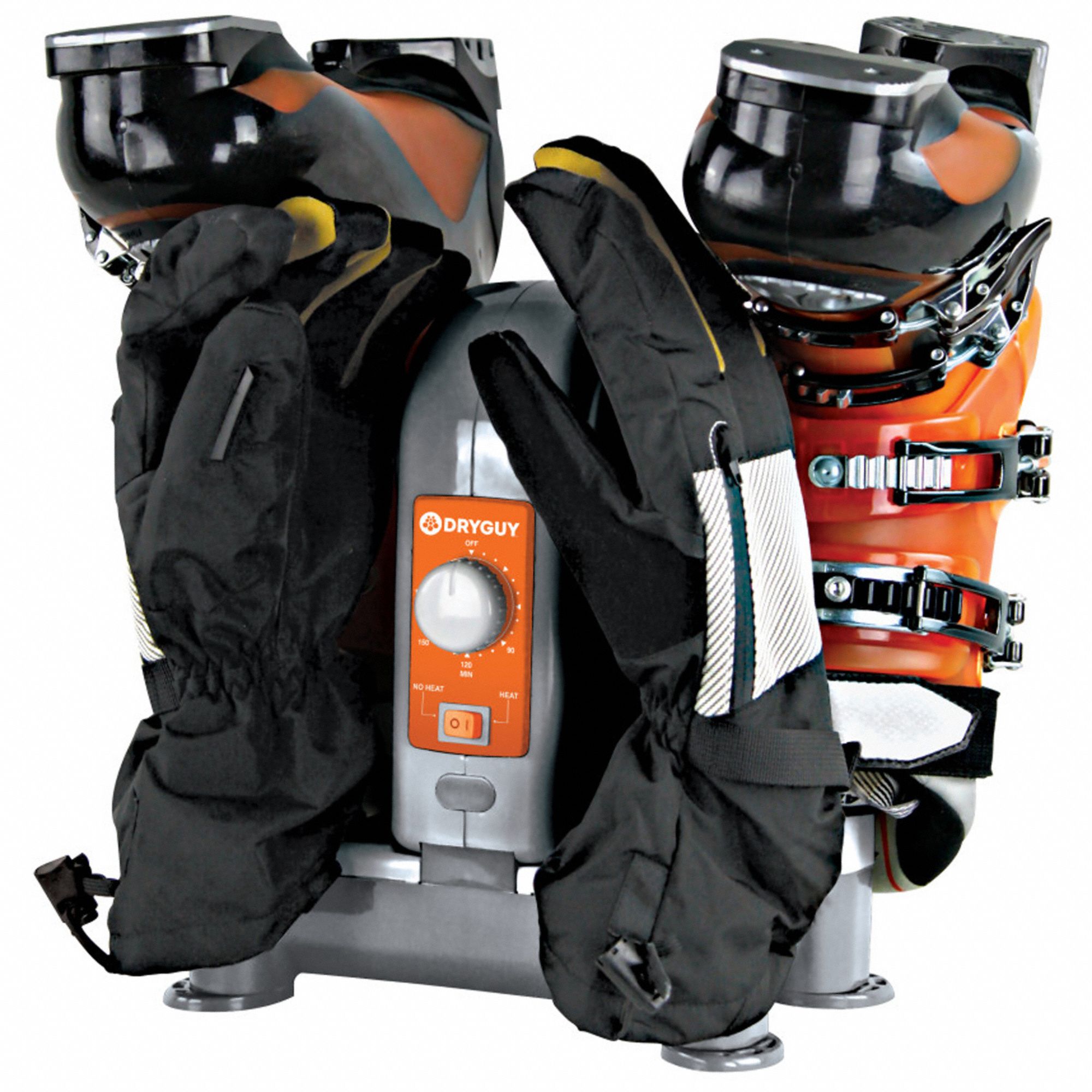 DRY GUY DRYGUY FORCE DRY DX: Gray/Orange, 15.08L x 7.6W x 12.44H, Footwear/Gloves, 15 2/25 in Lg ...