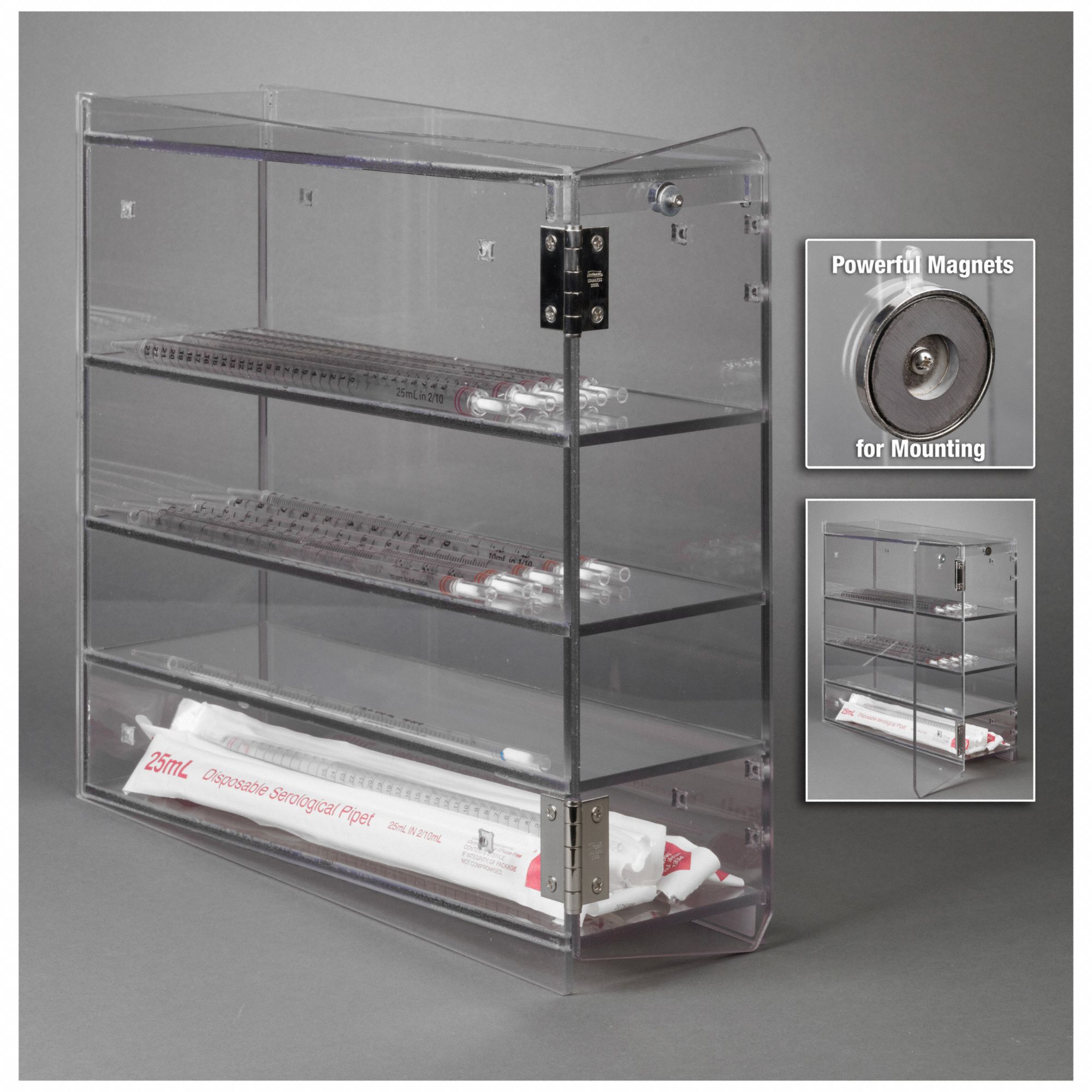 5 1/2 in Overall Wd, 16 1/4 in Overall Ht, Serological Pipette Holder ...