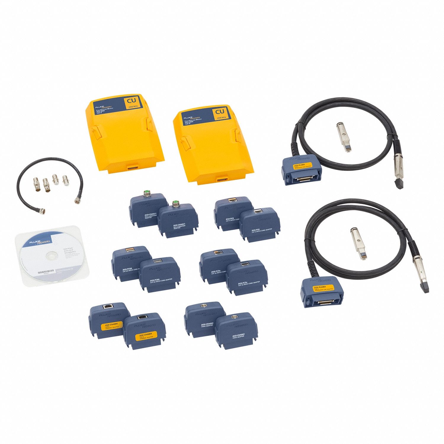 FLUKE NETWORKS, DSX2-8000-PRO/GLD, Cable Tester Kit, Cable Tester Kit ...