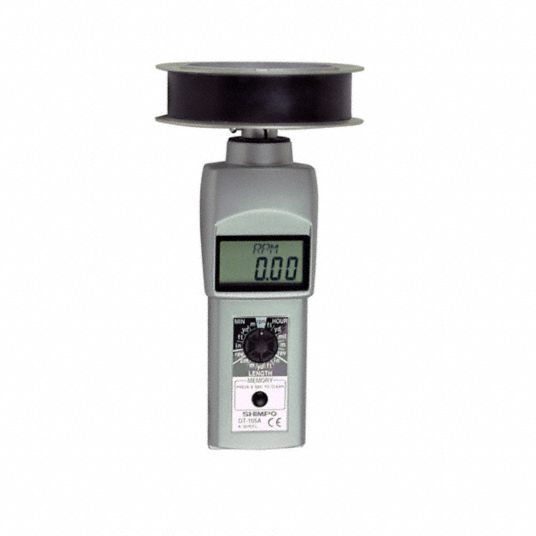 SHIMPO, +/-0.006% RPM Accuracy, 1 RPM, Tachometer - 411G97|DT-105A ...