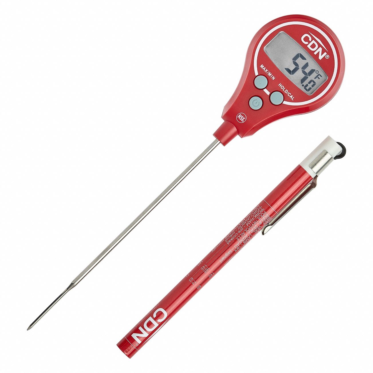 CDN, Food Safety, LCD, Lollipop Thermometer - 817PZ2|DTL572-R - Grainger