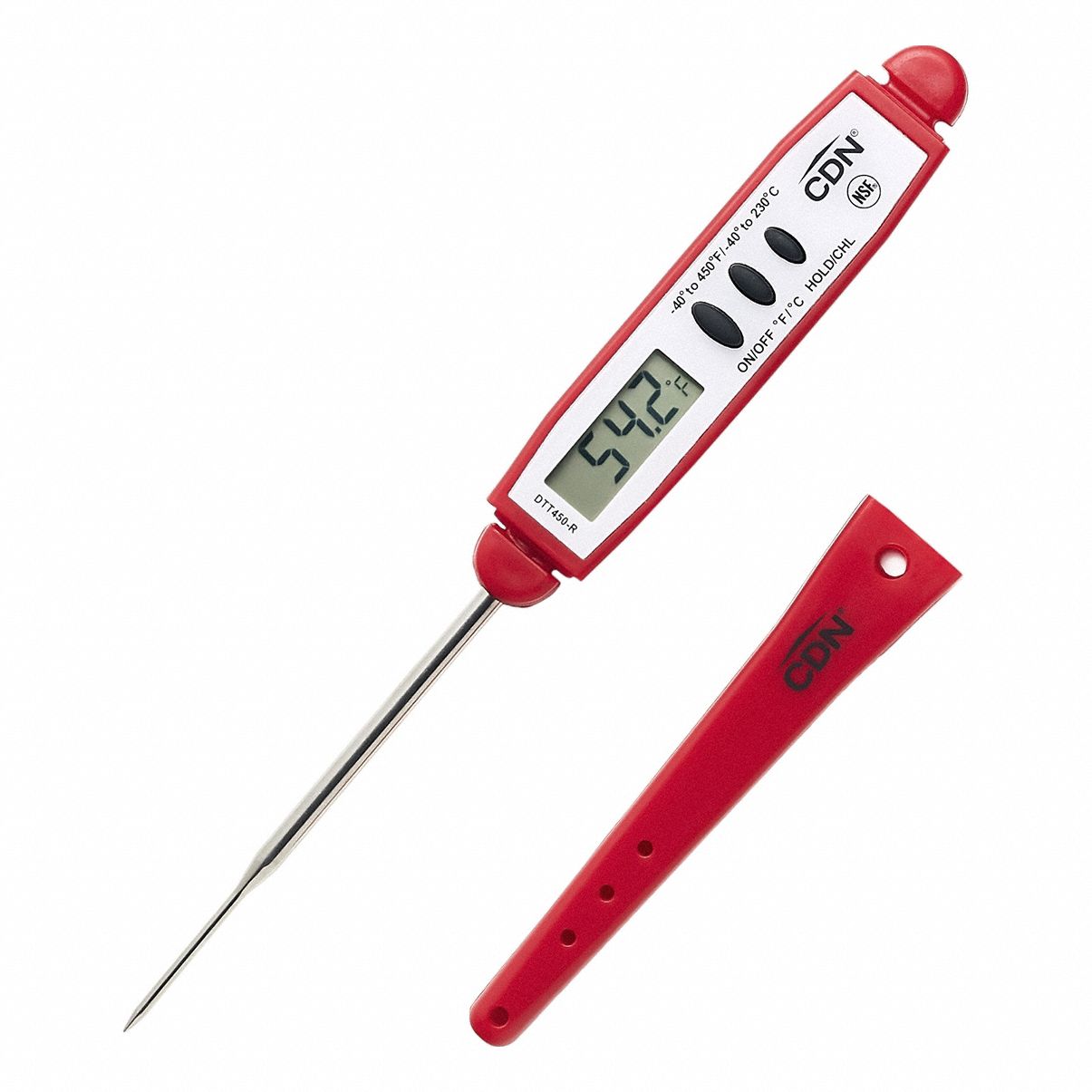 CDN, Fish or Poultry/Food Safety/Meat, LCD, Pocket Thermometer - 817PY6 ...