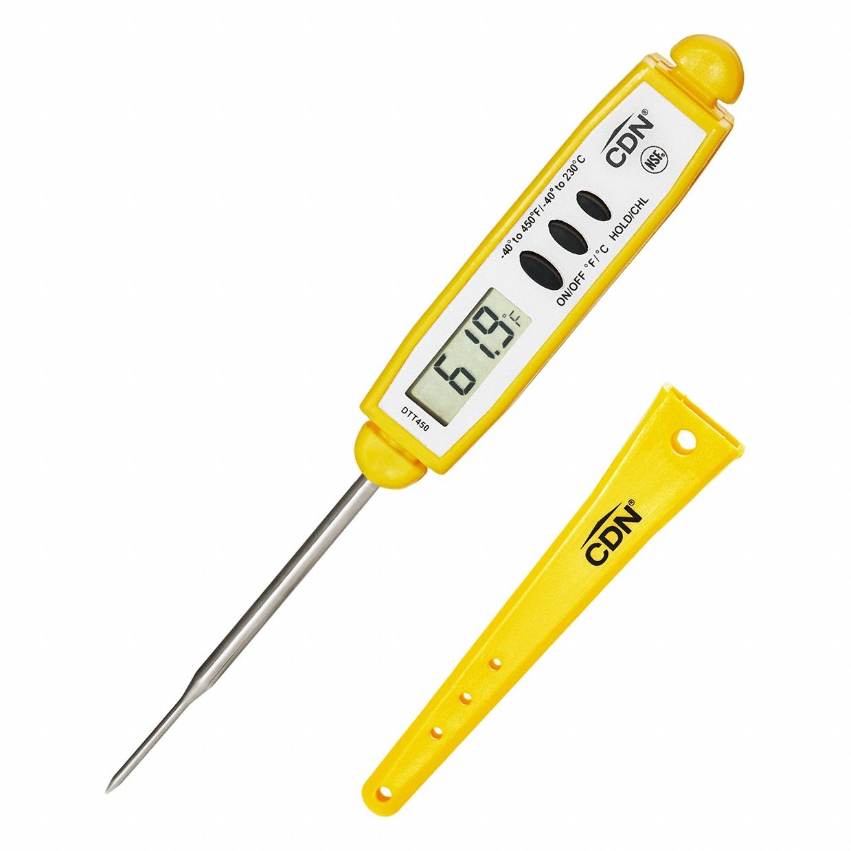 CDN, Fish or Poultry/Food Safety/Meat, LCD, Pocket Thermometer - 817PY5 ...