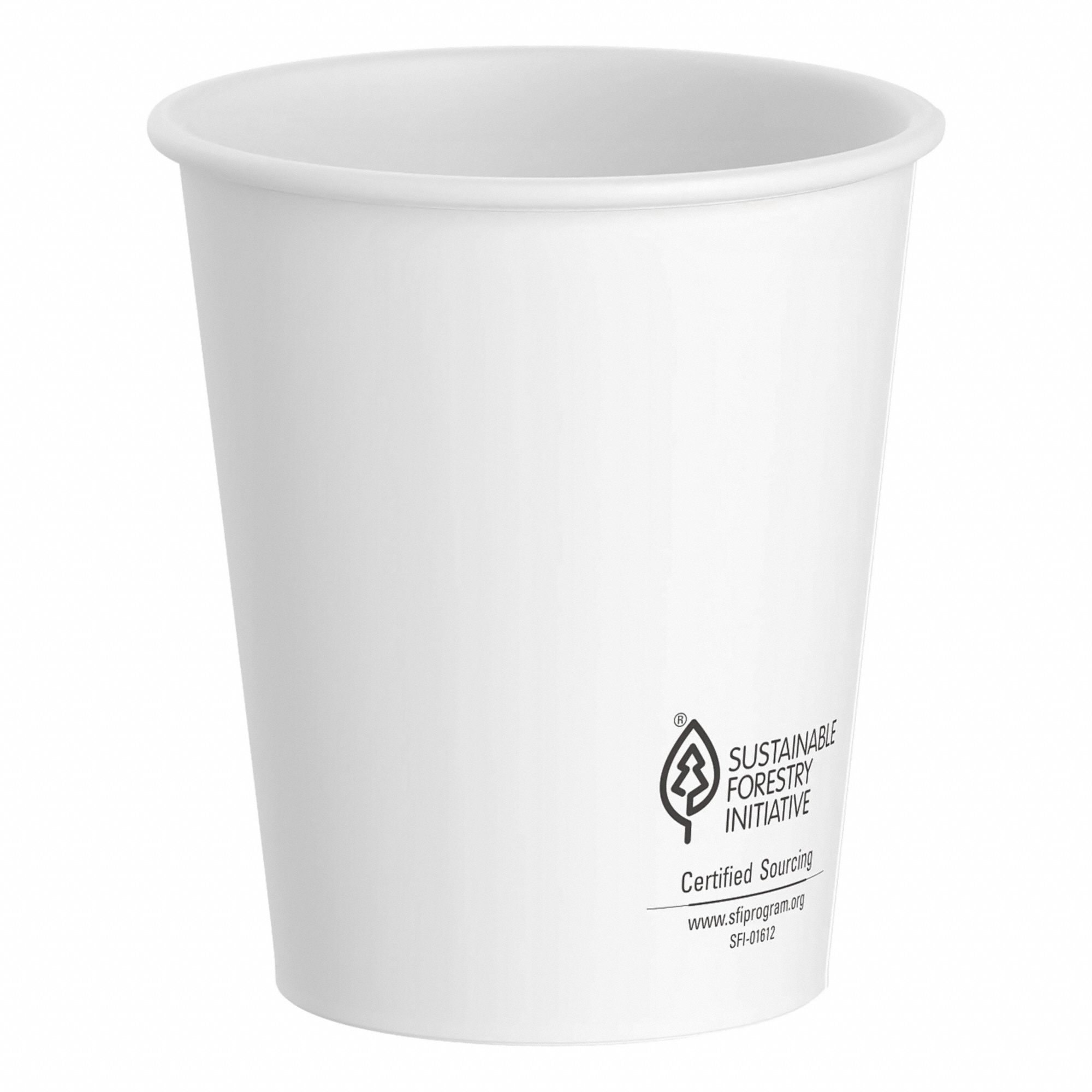 Insulated Paper Hot Cups, Wht, 12 oz - Grainger