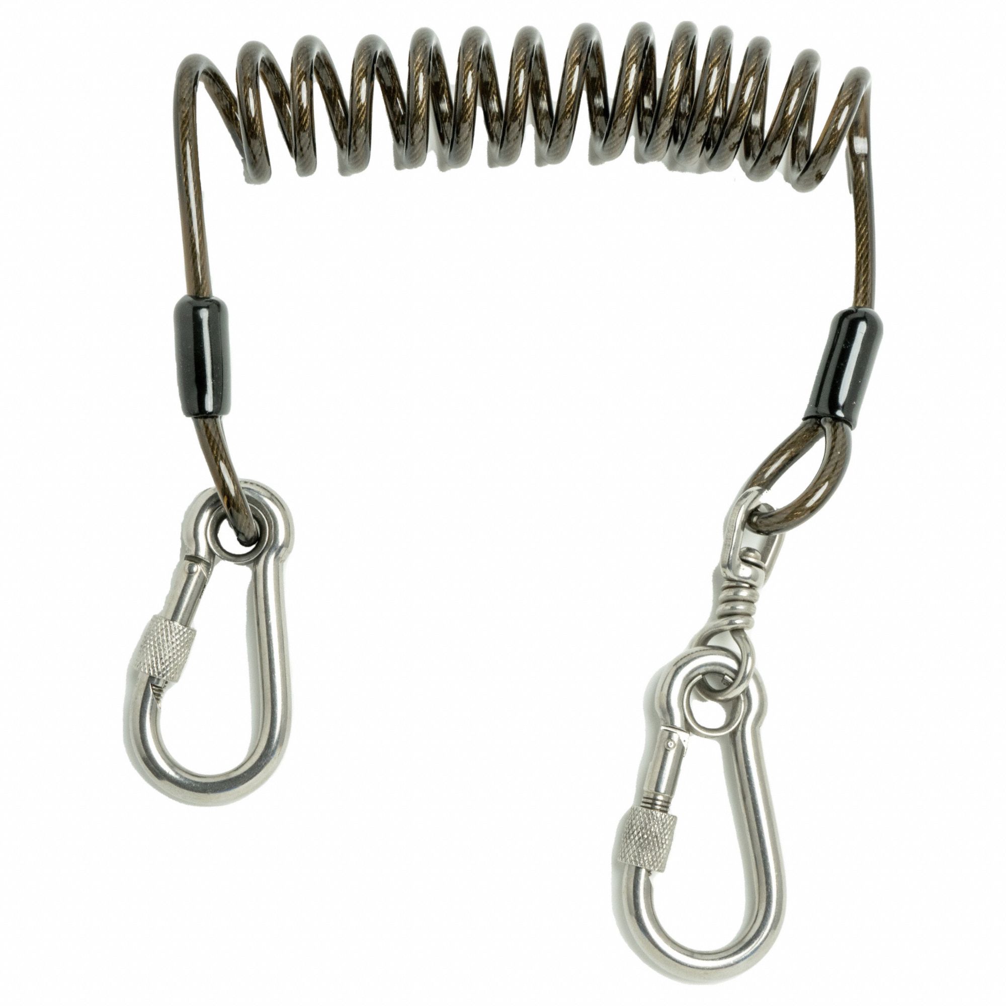 DEWALT, Black, Carabiner, Coiled Tool Lanyard, 2 lbs. capacity - 805G80 ...