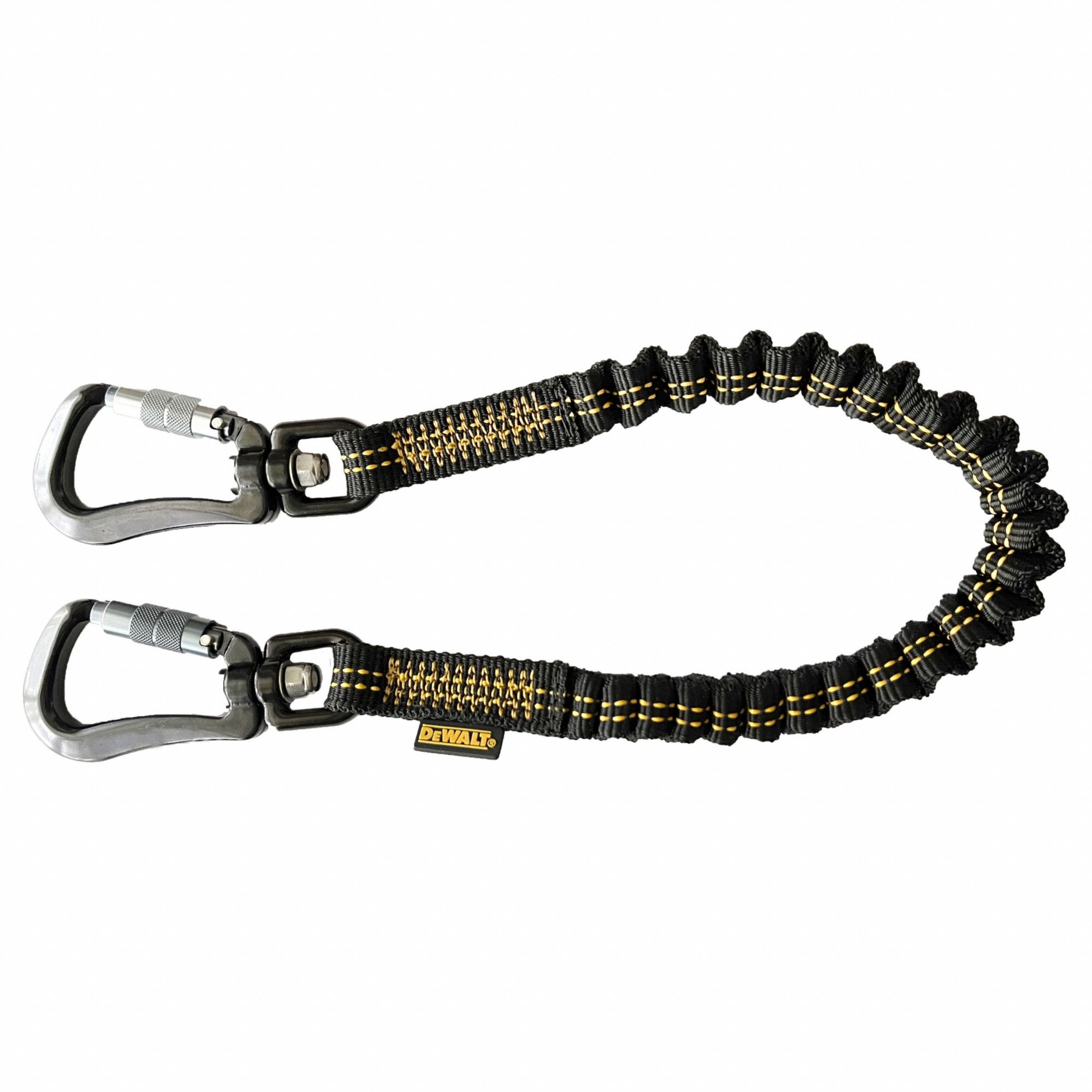 DEWALT, Black, Carabiner, Power Tool Lanyard Dual Carabiner 38", 25 lb ...