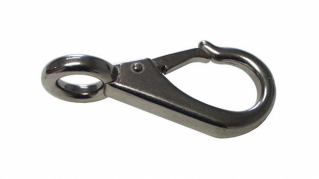 DYNALINE SPRING SNAP,STAINLESS STEEL,1/2 IN DIA - Eye Pulleys and Snaps ...