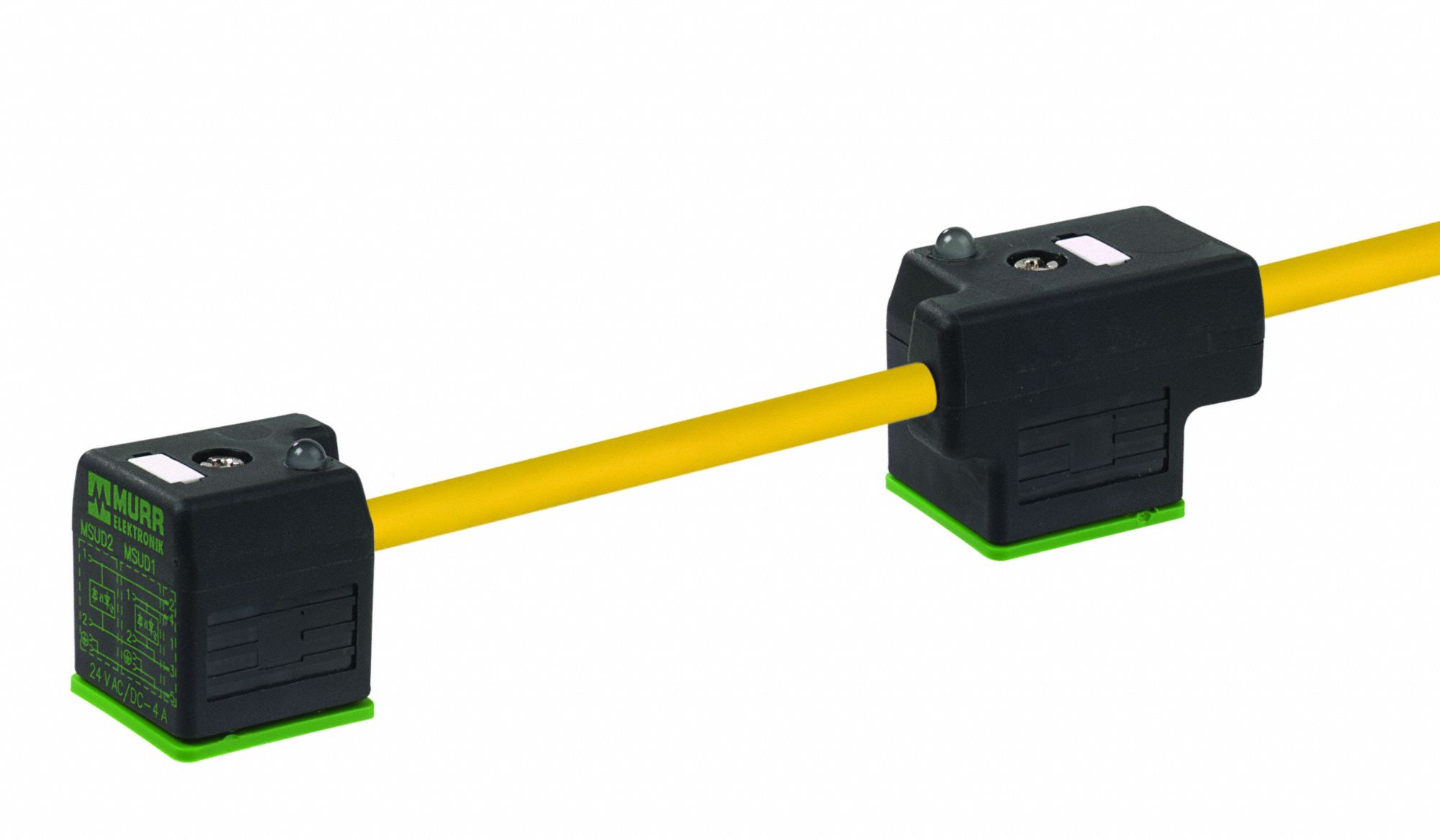 MURRELEKTRONIK, (2) DIN Form A Female Right Angle x Bare Wire, 5 m ...