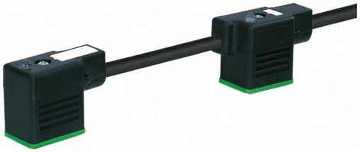 MURRELEKTRONIK, (2) DIN Form BI Female Right Angle x Bare Wire, 3 m ...