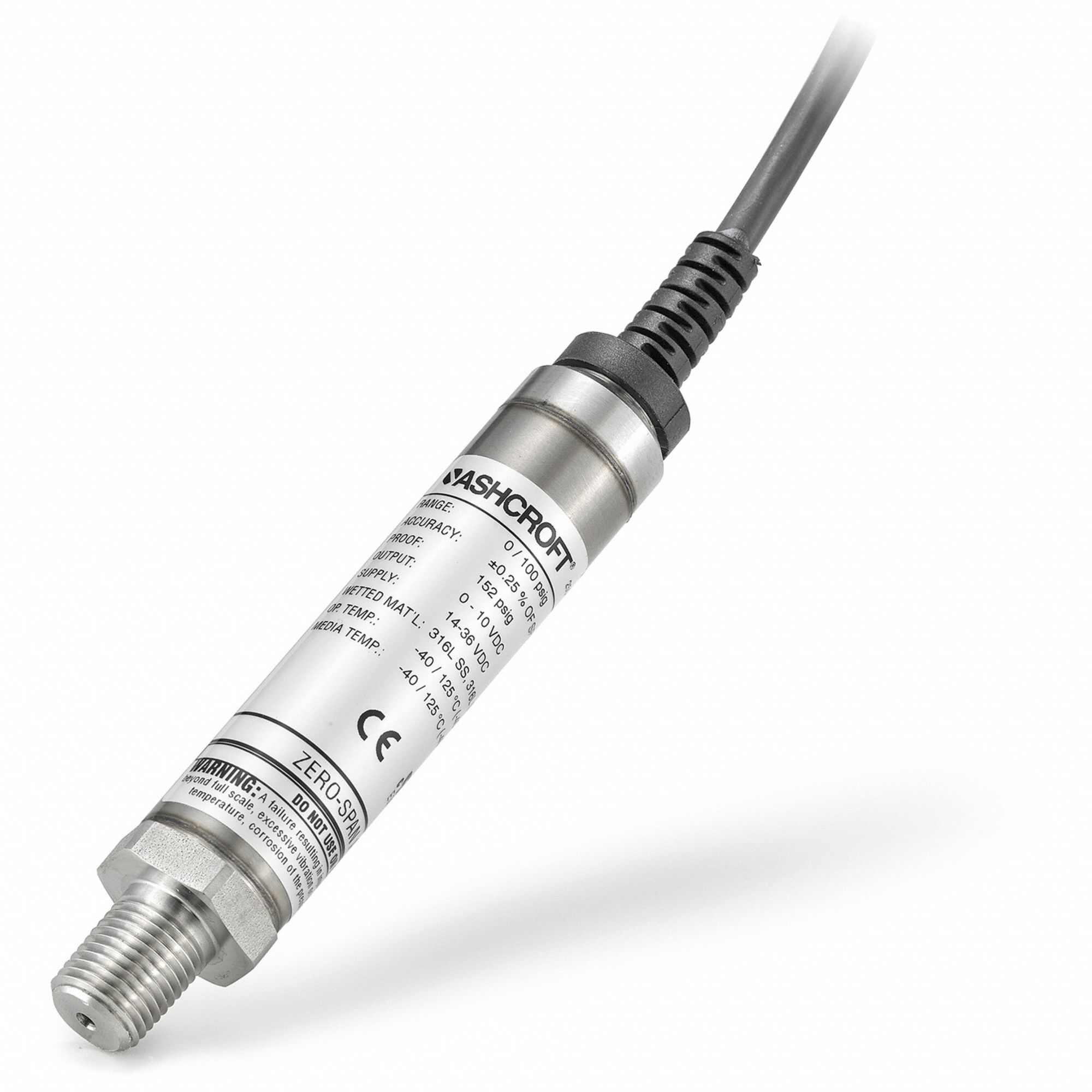 0 psi to 150 psi, 4 to 20mA DC, Pressure Transmitter - 797RX5 ...